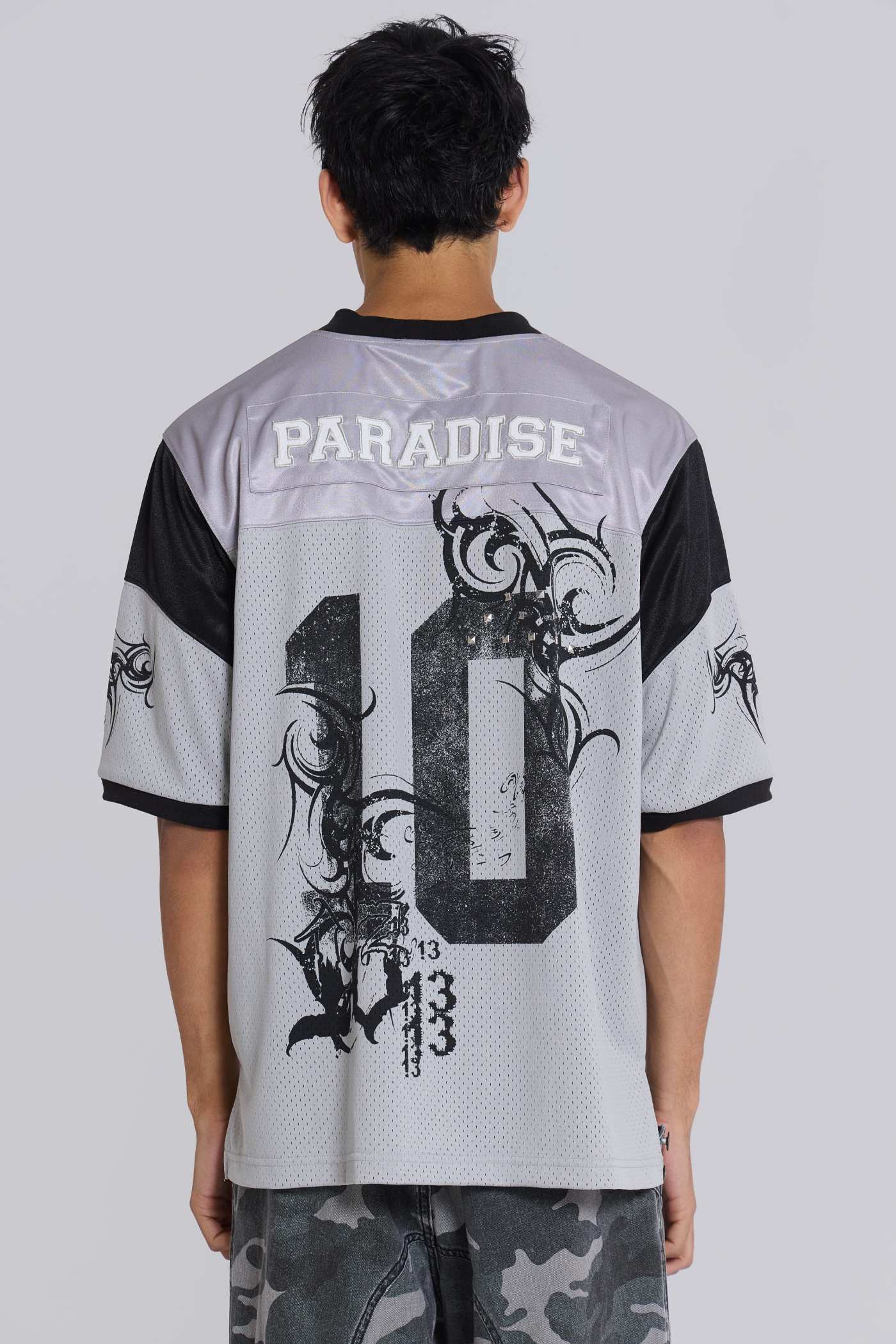 Paradise Silver Football Jersey | Jaded Man – Jaded London