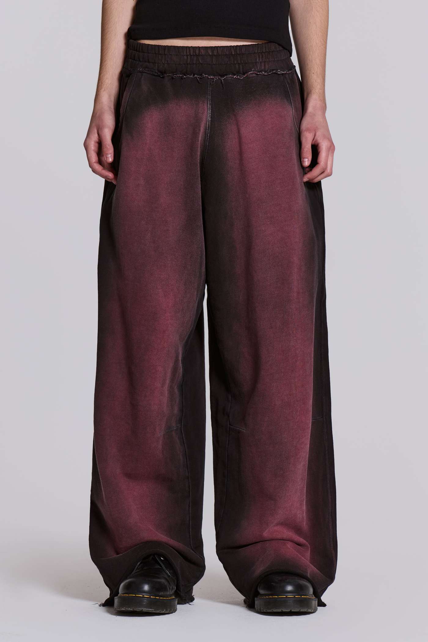 Shop Deep Red Fade Monster Joggers | Jaded London | Clothing