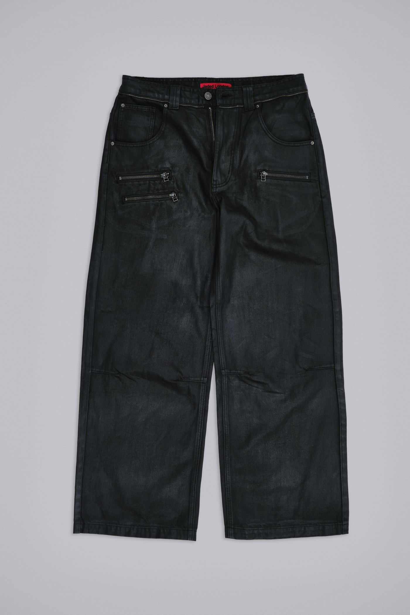 Coated Zip Colossus Jeans | Jaded London | Clothing