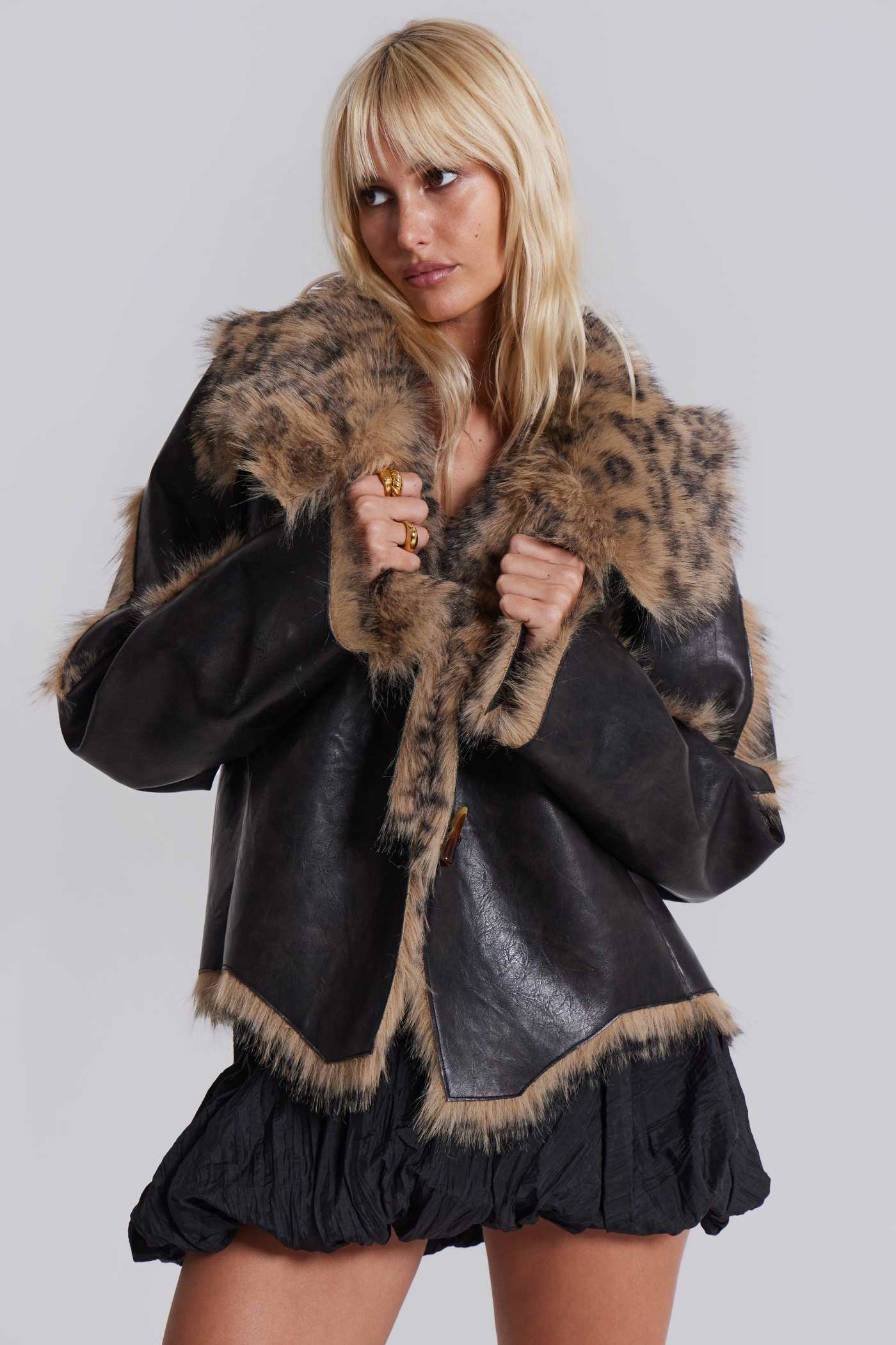 Shop Seone Faux Fur Jacket | Jaded London | Clothing