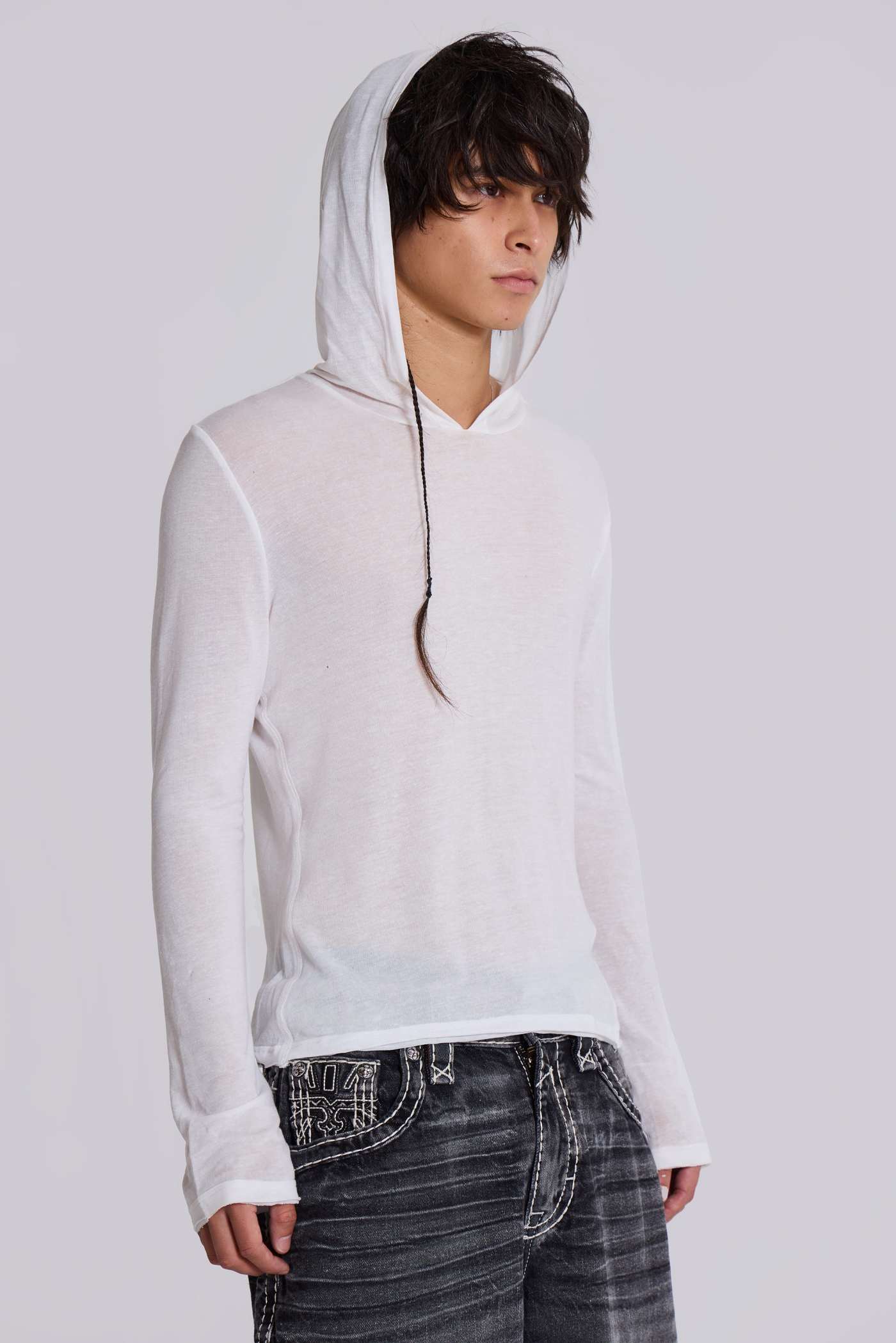 White Marl Mist Hoodie | Jaded London | Clothing