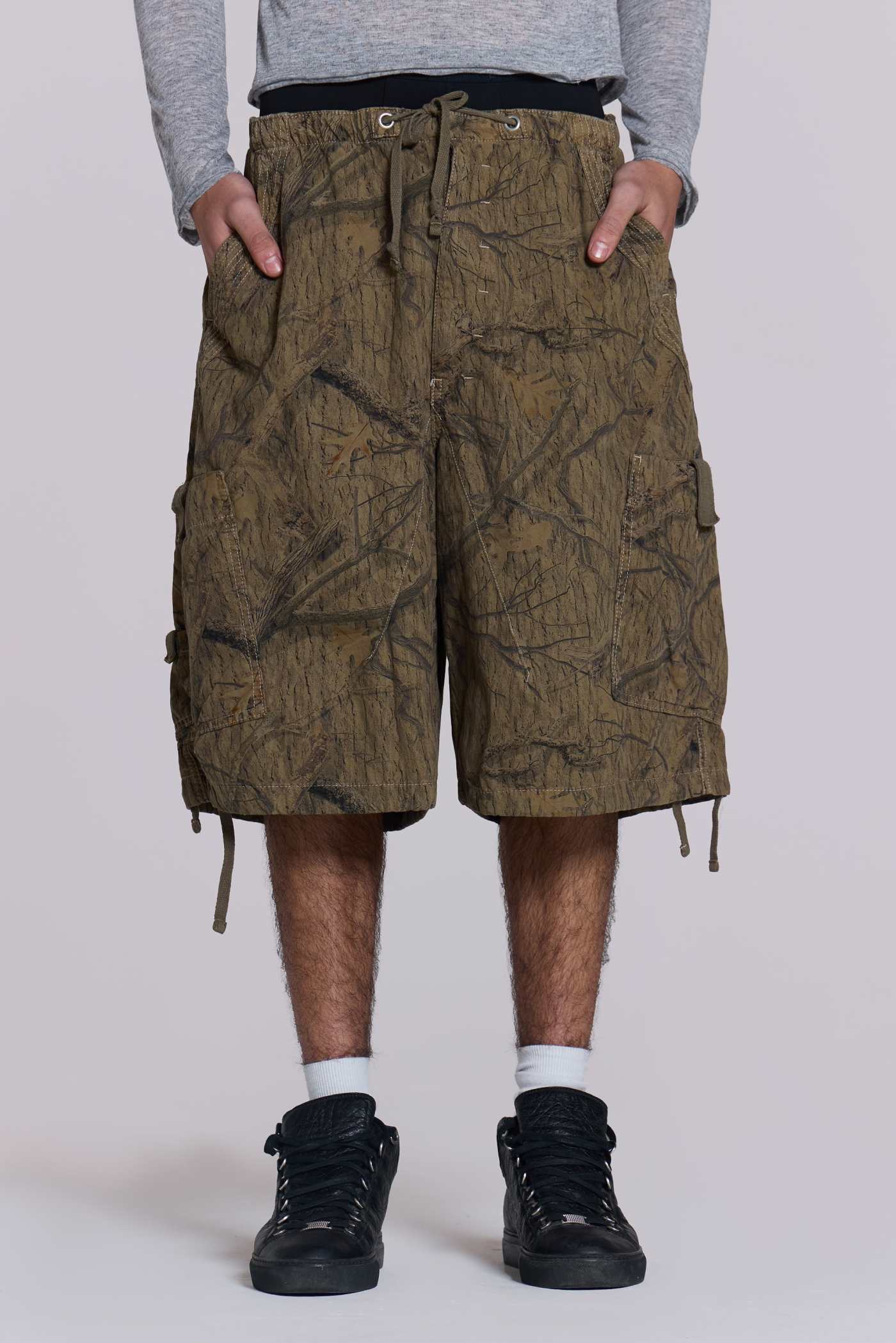 Shop Forest Camo Parachute Shorts | Jaded London | Clothing
