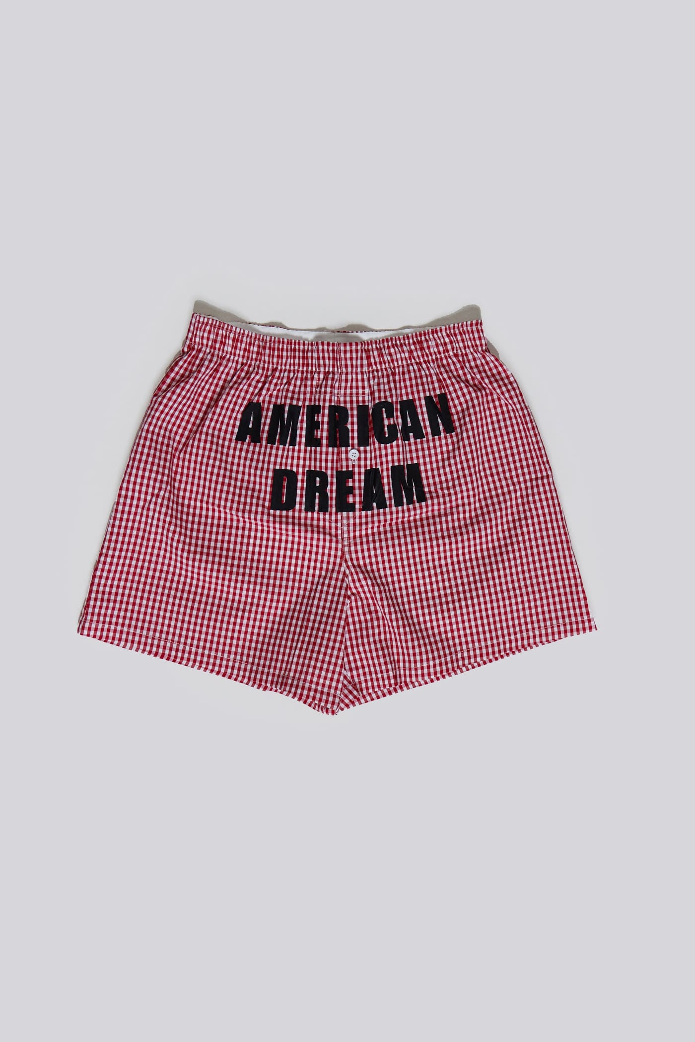 Shop Red Gingham Printed Boxer | Jaded London | Clothing