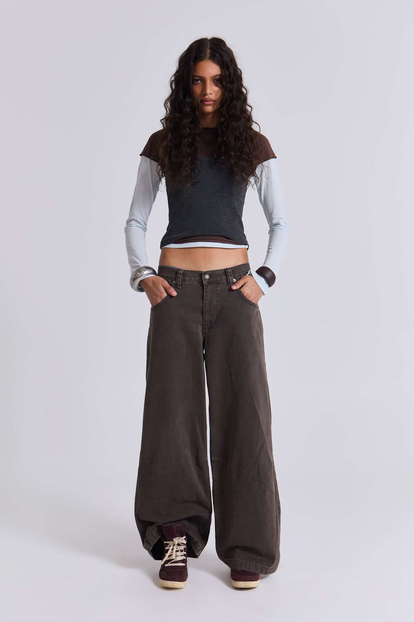 Chocolate Brown Colossus Jeans | Jaded London | Clothing