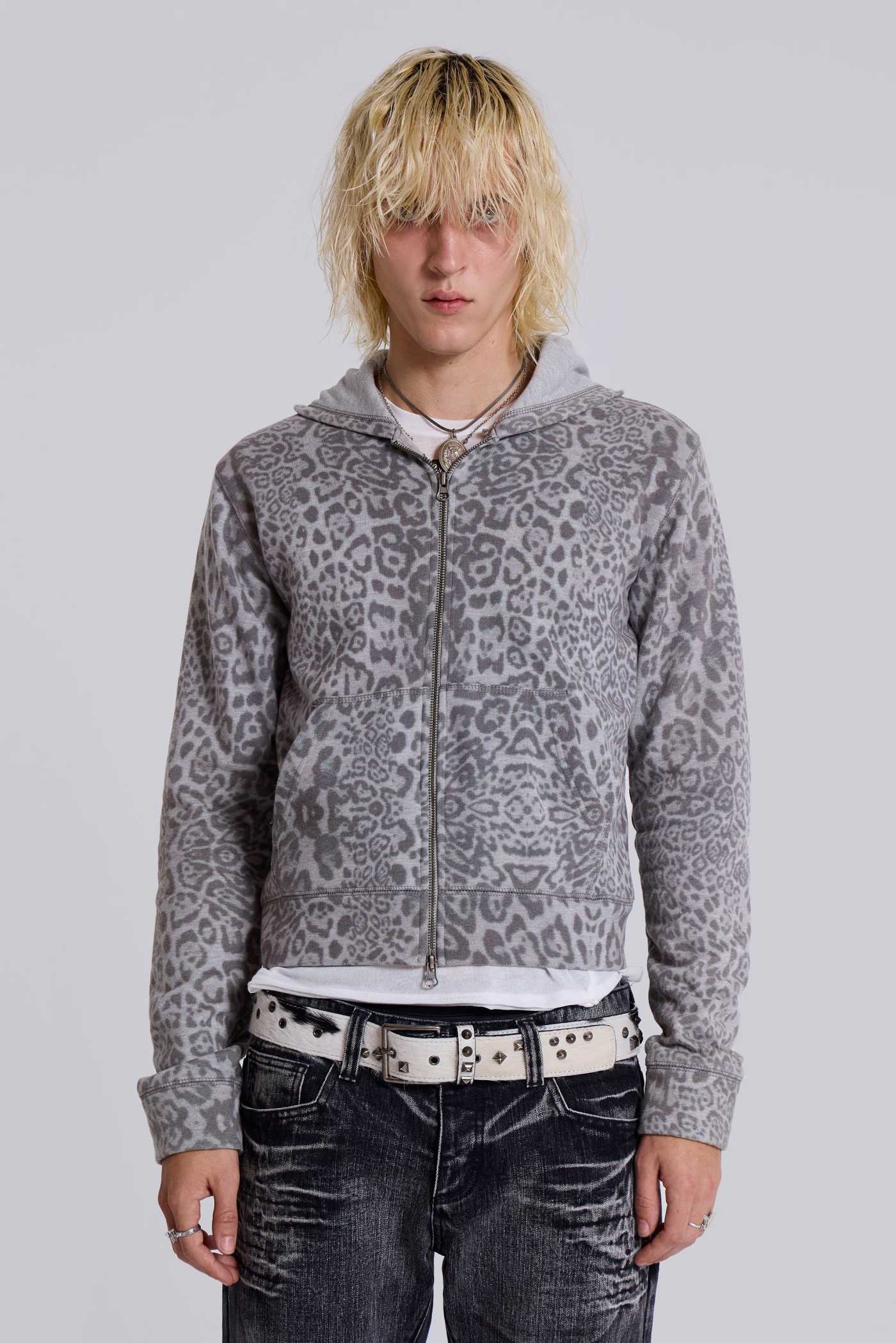 Shop Snow Leopard Mini Monster Hoodie | Jaded London | Clothing