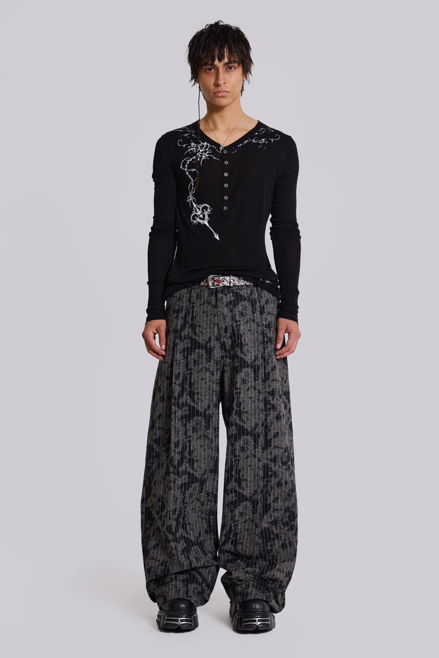 Dyed Pinstripe Goliath Pants | Jaded London | Clothing