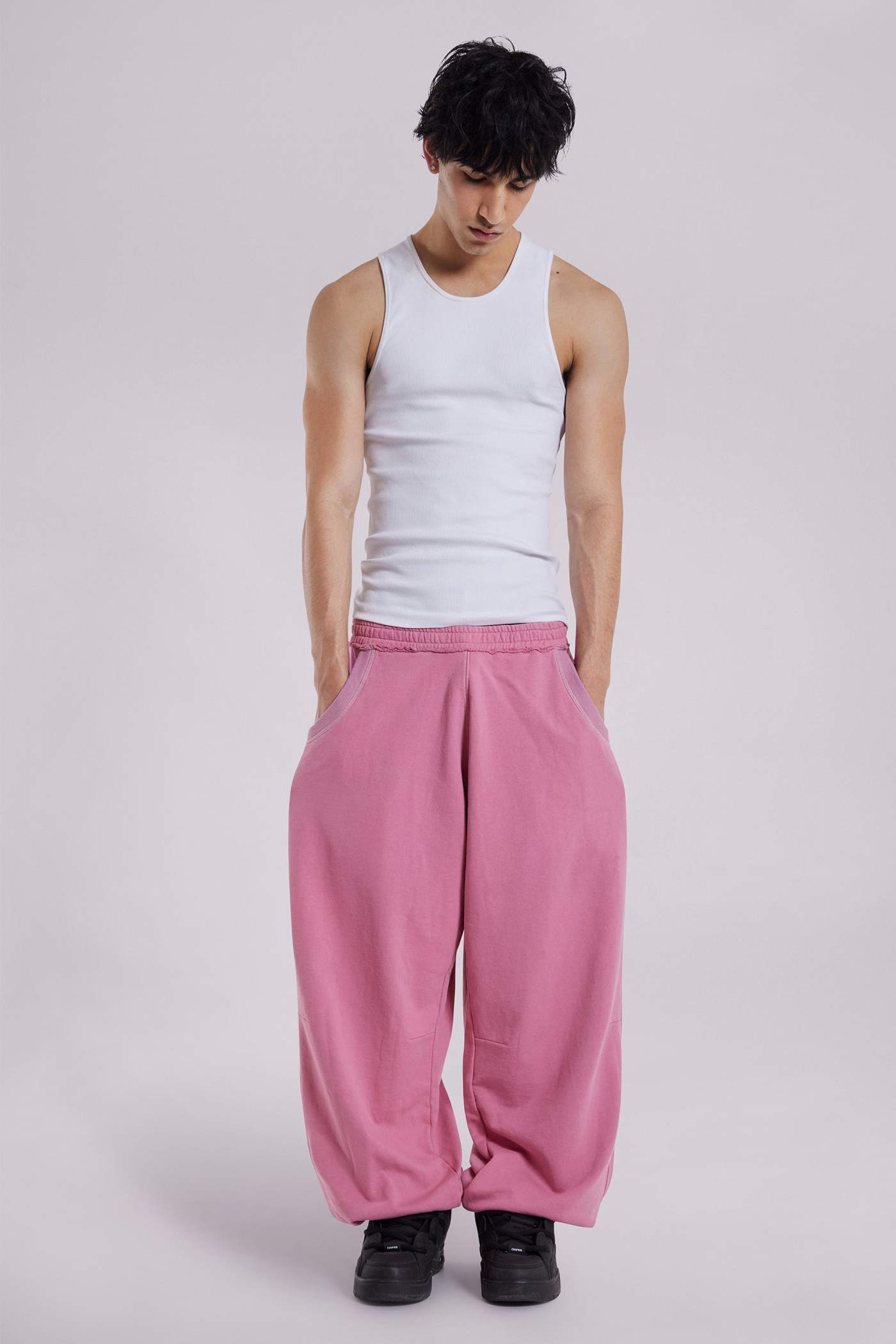 Pink Baggy Cuffed Monster Joggers | Jaded London | Clothing