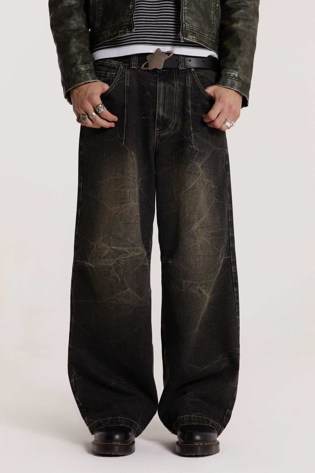 Shop Washed Black Razor Jeans | Jaded London | Clothing