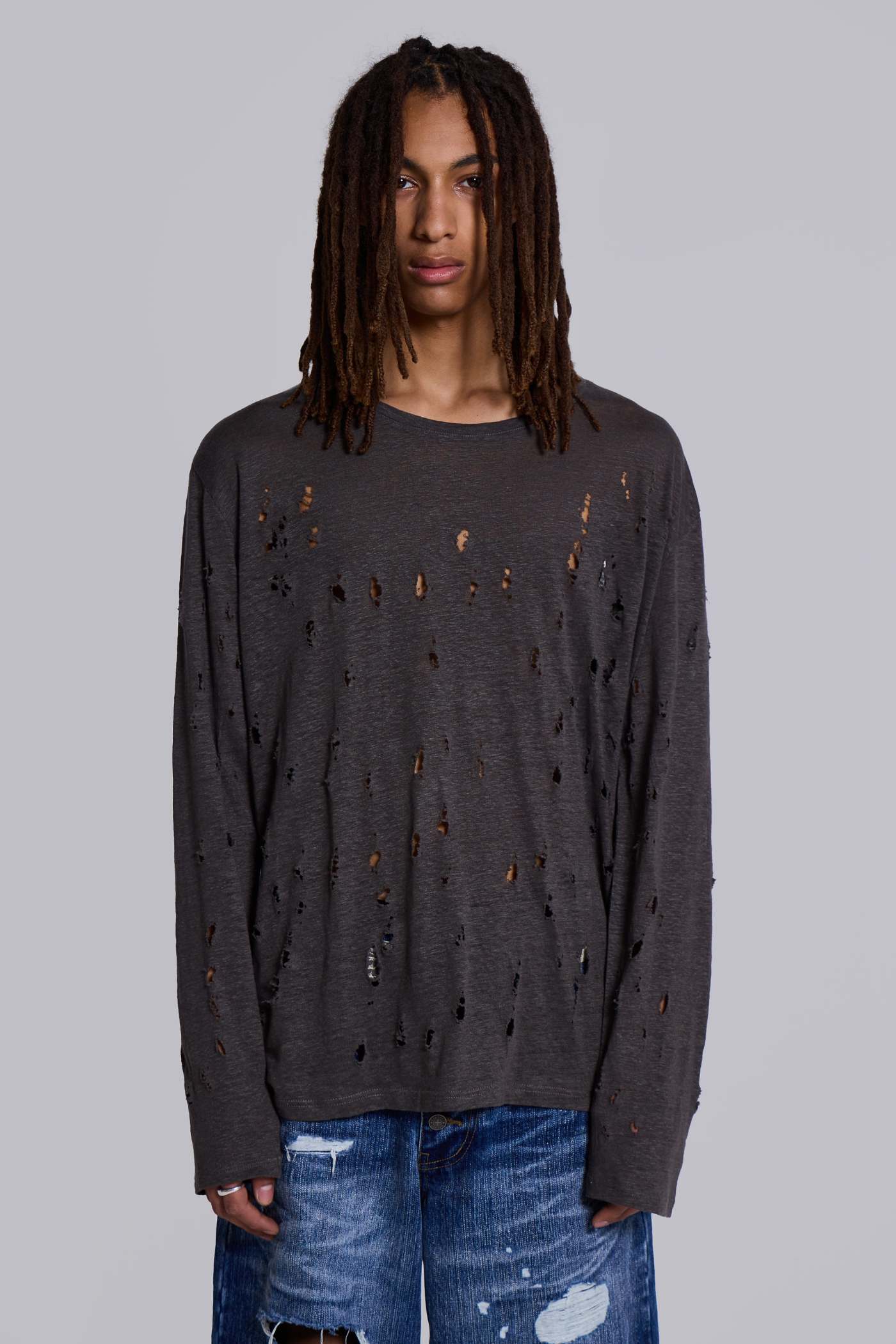 Rifle Distressed Knit Top | Jaded London | Clothing
