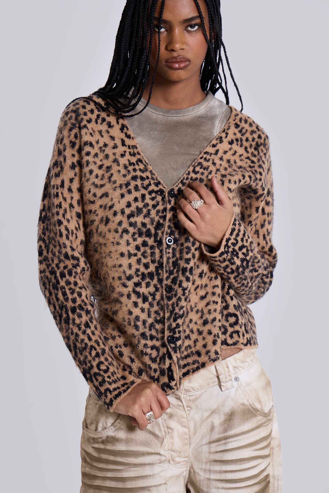 Shop Leopard Chuck Cardigan | Jaded London | Clothing
