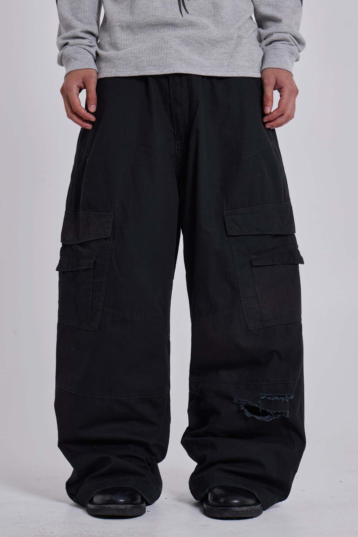 Black Titan Cargos | Jaded London | Clothing