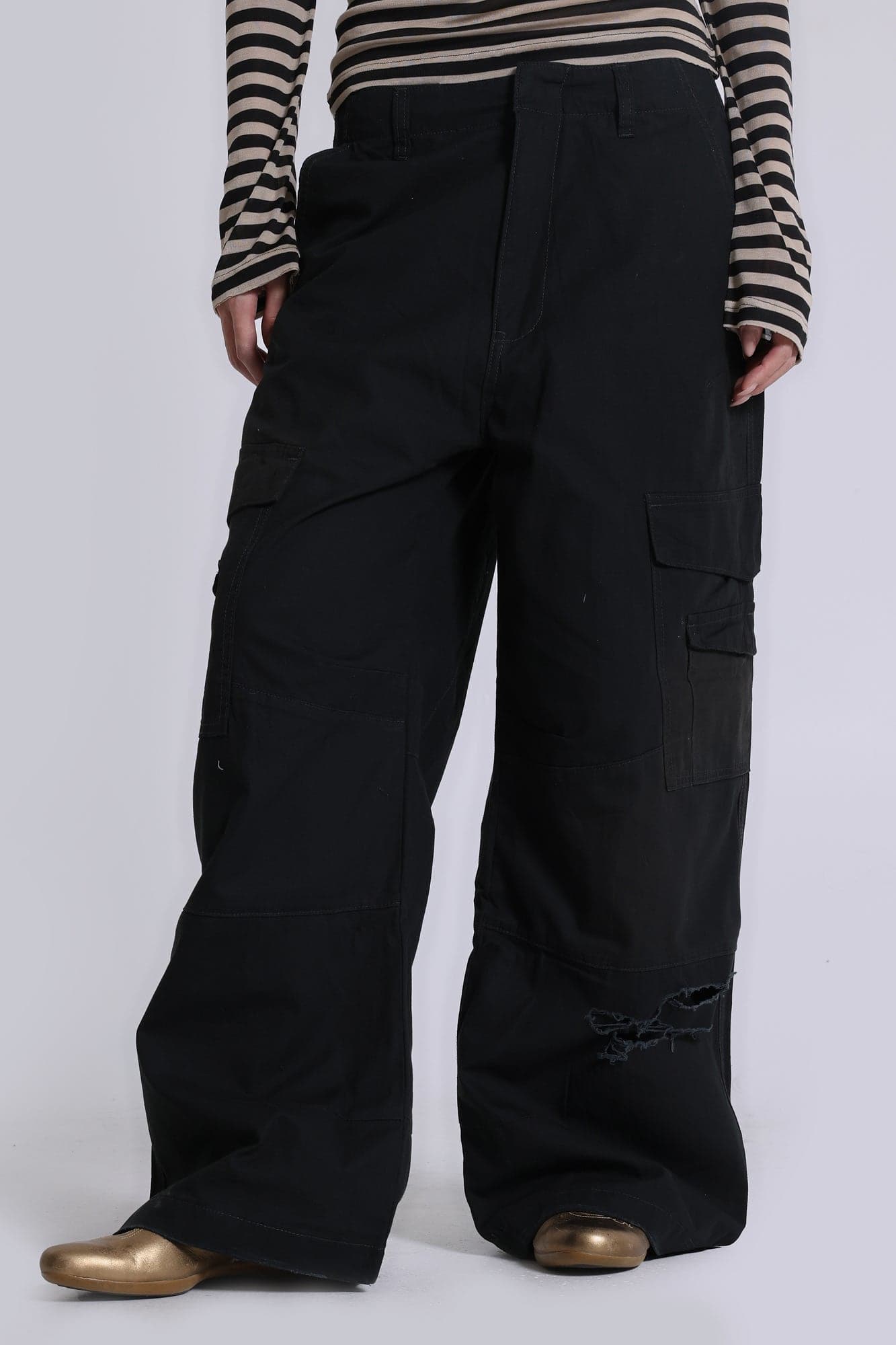 Black Titan Cargos | Jaded London | Clothing
