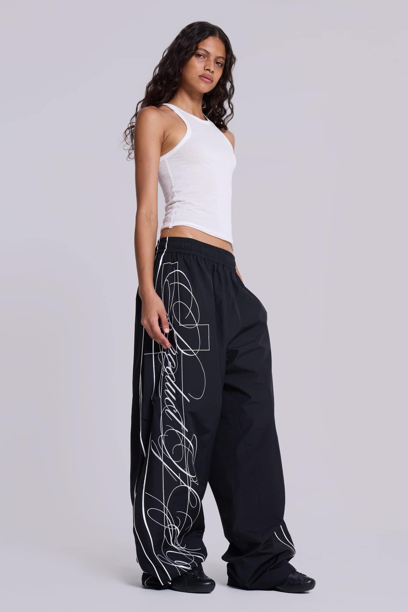 P.O.A. Black Vapor Tracksuit Bottoms | Jaded London | Clothing