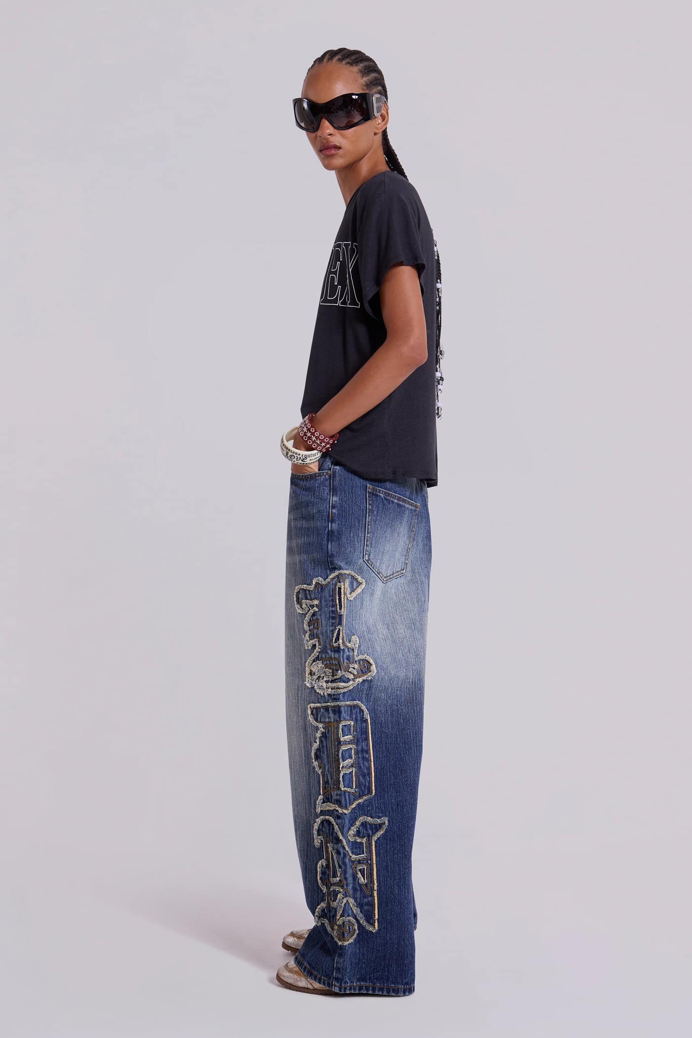 LDN Applique XL Colossus Jeans | Jaded London | Clothing