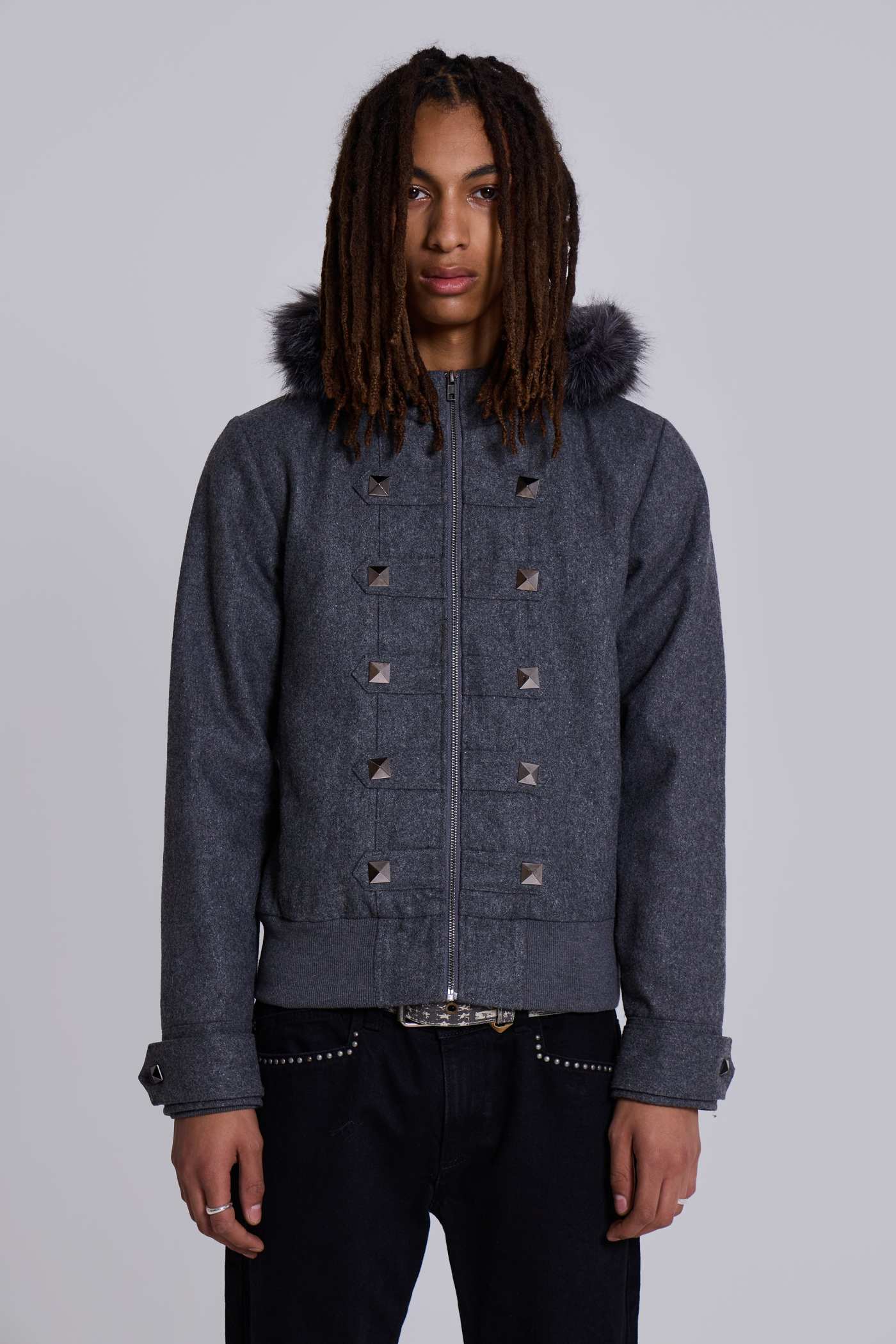Marl Drummer Hooded Jacket | Jaded London | Clothing