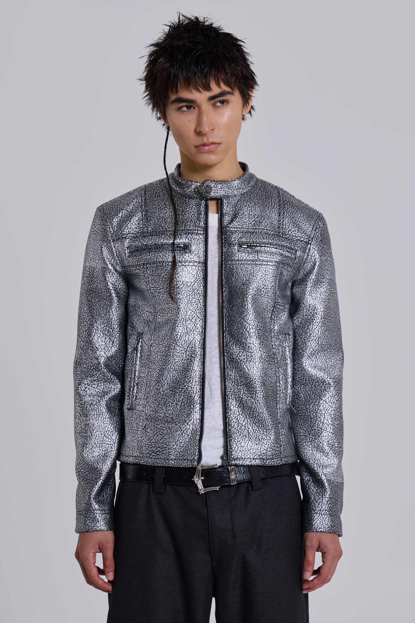 Silver Coated Piston Jacket | Jaded Man