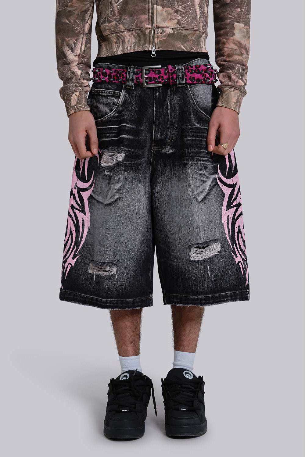 Pink Blade Colossus Jorts | Jaded London | Clothing