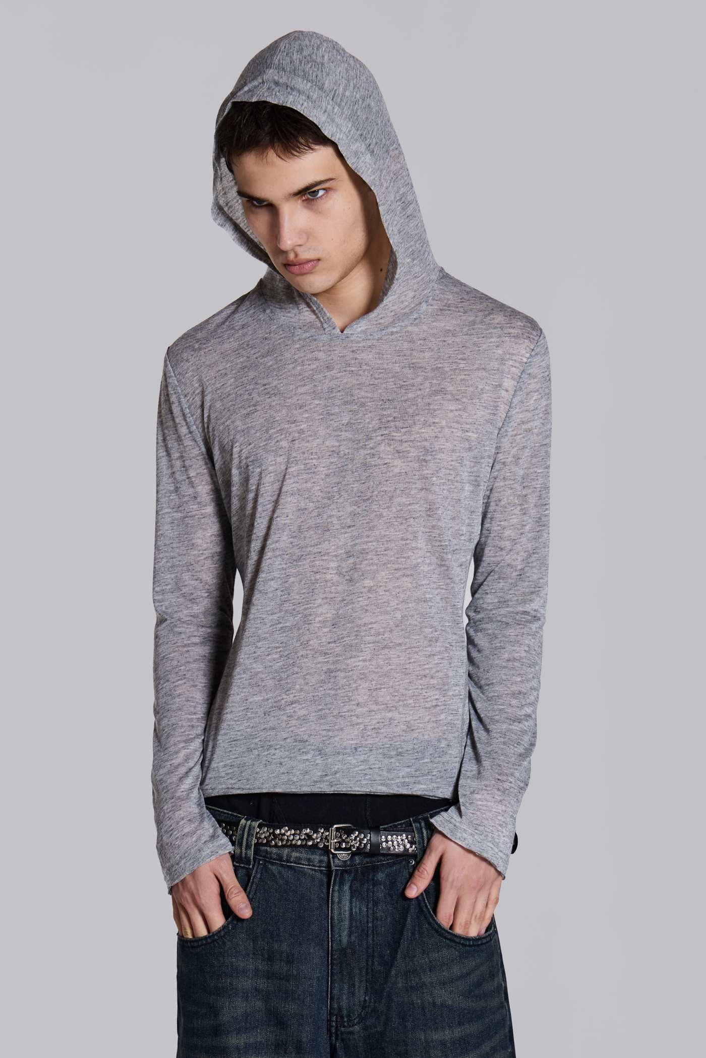 Shop Grey Marl Mist Hoodie | Jaded London | Clothing