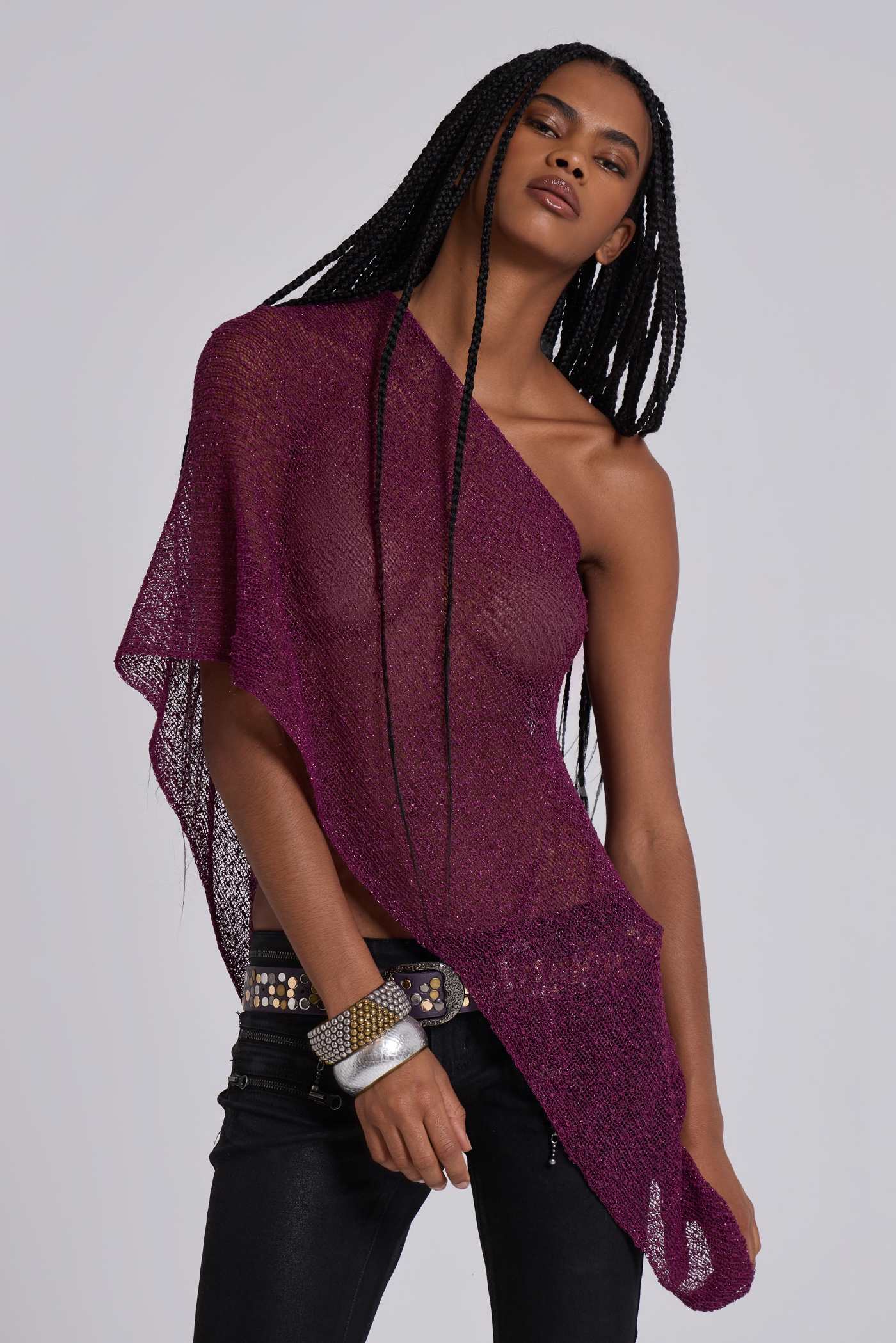 Infinity Multiway Cape in Wine | Jaded London | Clothing
