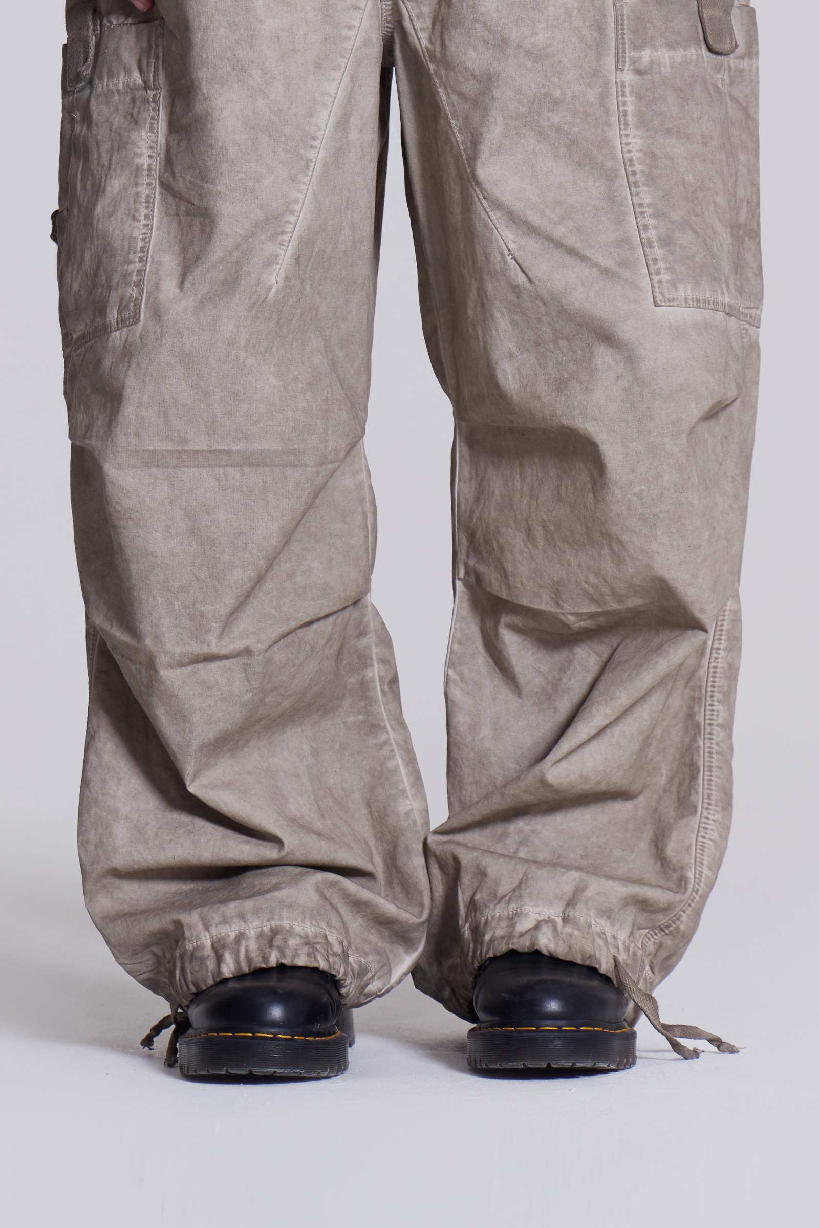 Shop Stone Oil Wash Parachute Pants | Jaded London | Clothing