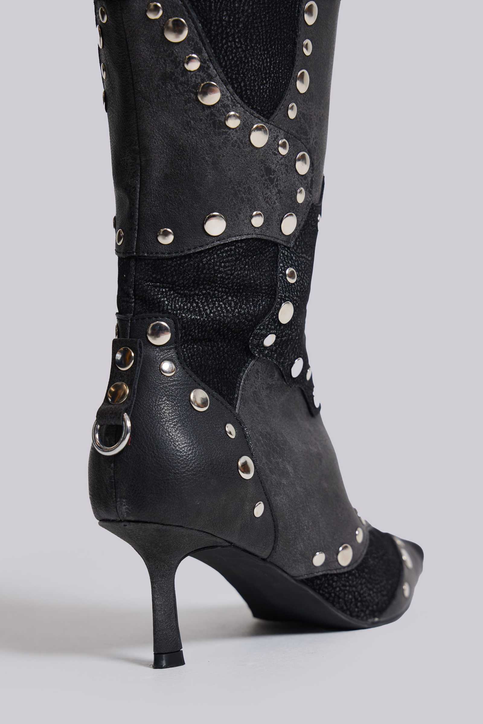 Shadow Studded Knee-High Boot | Jaded London | Clothing