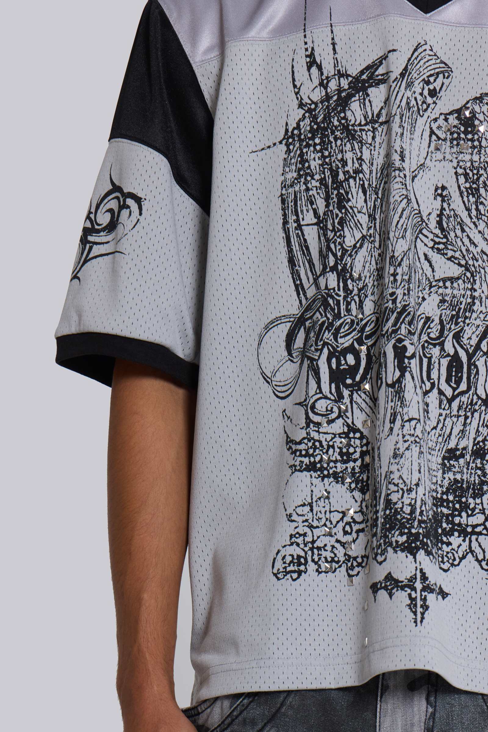 Paradise Silver Football Jersey | Jaded Man – Jaded London