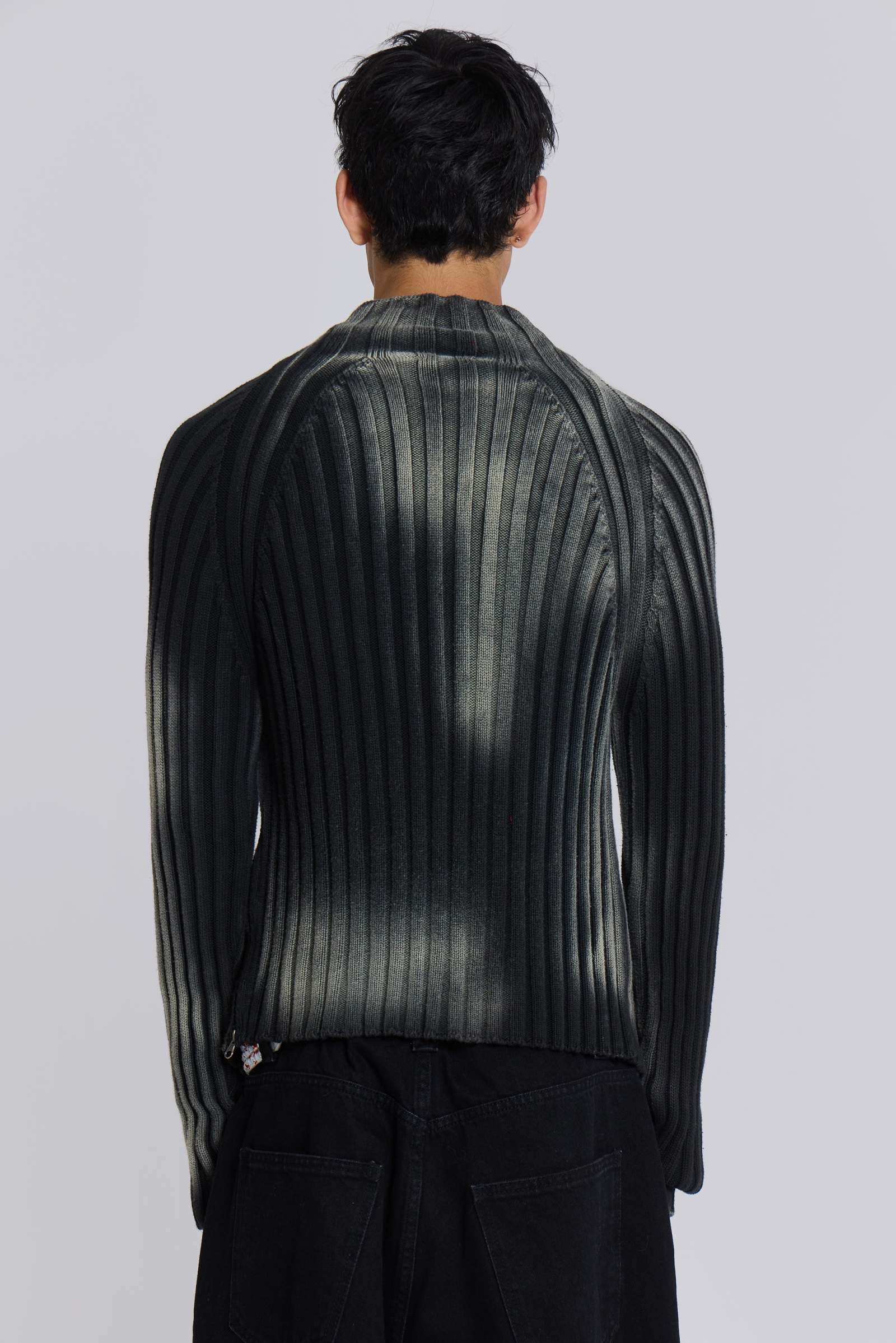 Shop Black Luster Asymmetric Knit | Jaded London | Clothing