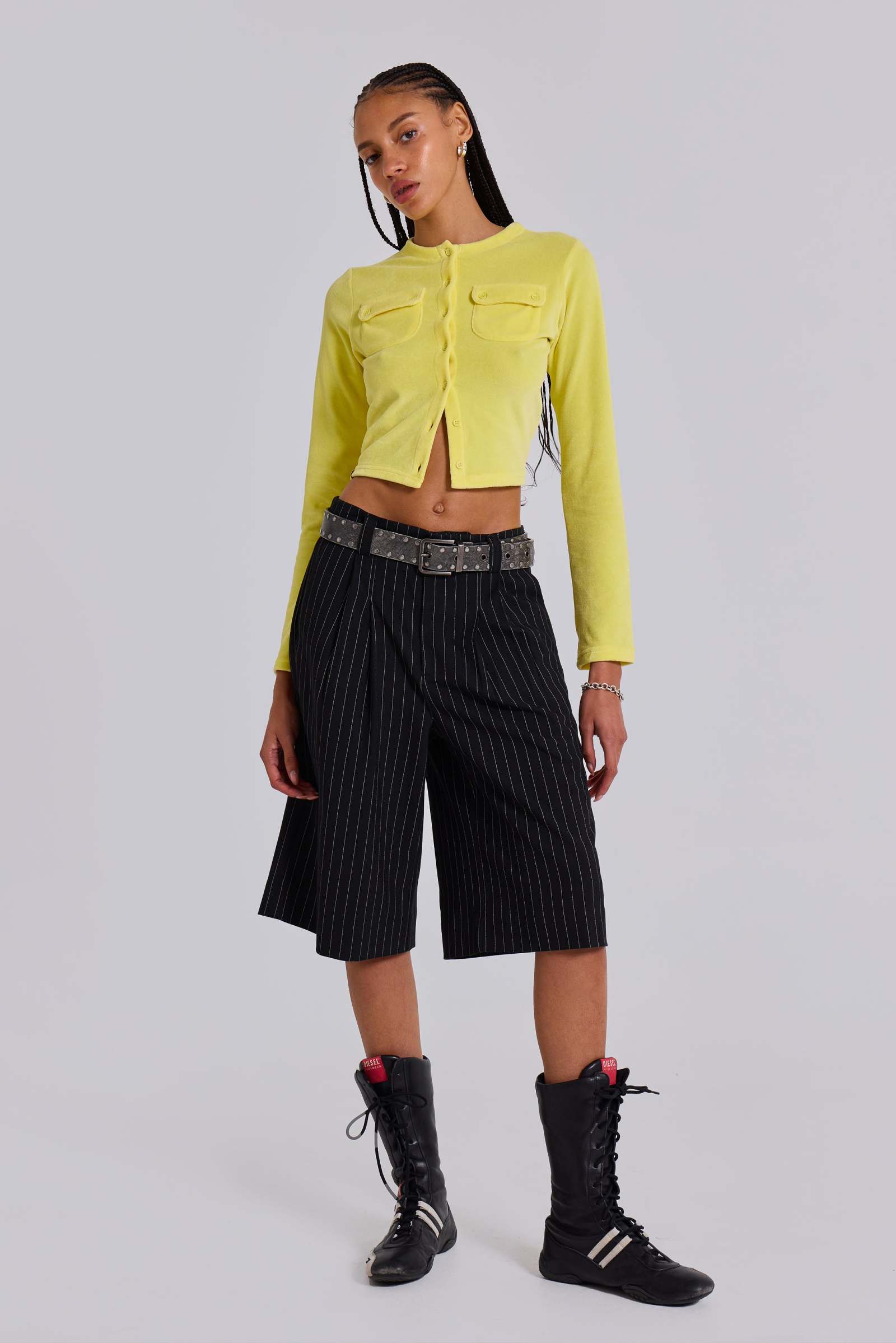 Shop Lemon Velour Cardigan | Jaded London | Clothing