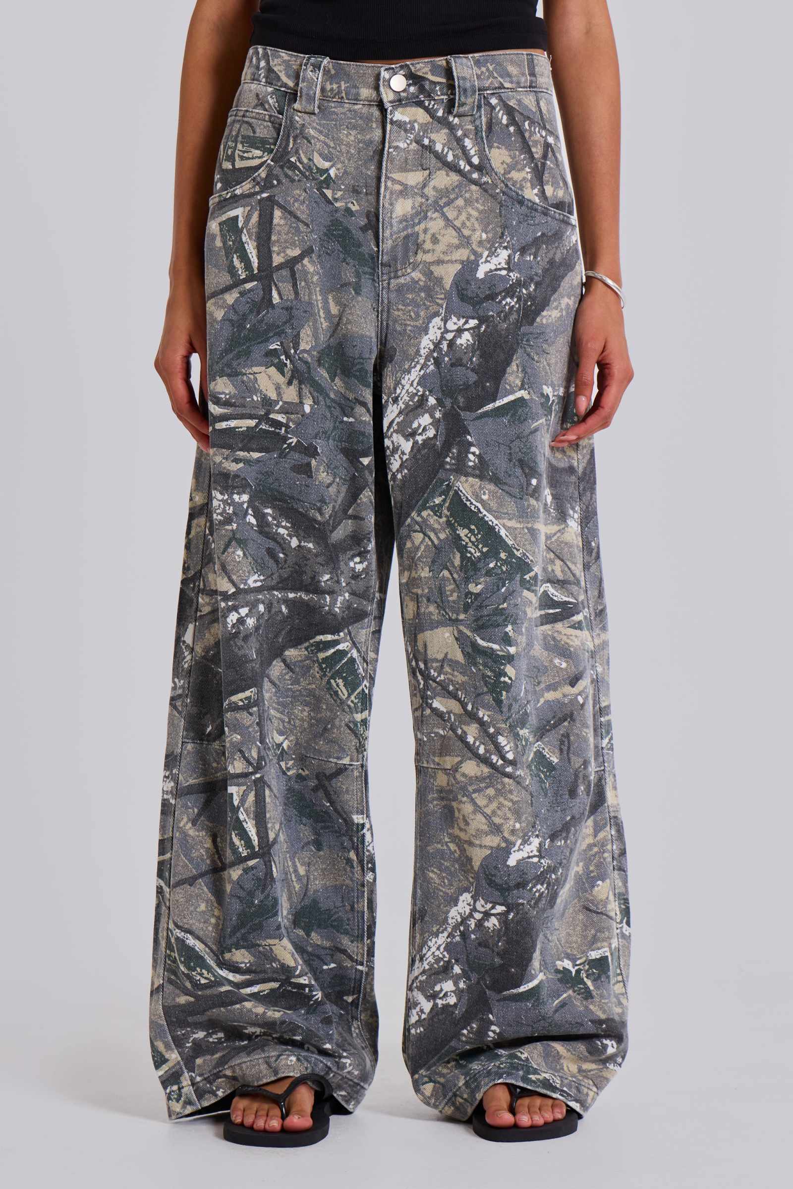 Forest Camo Colossus Jeans | Womens | Jaded London
