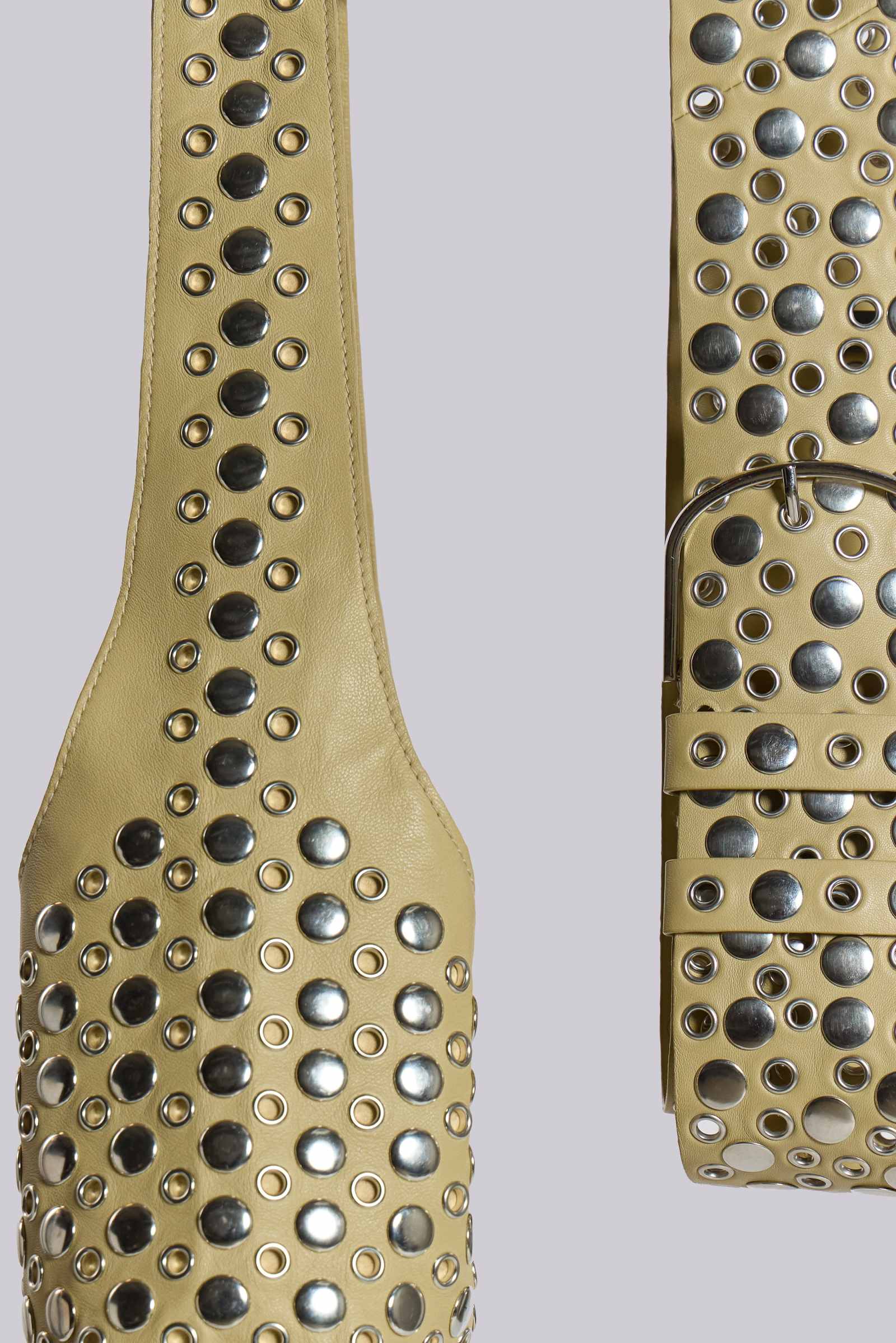 Osmium Studded Belt In Cream | Jaded London | Clothing