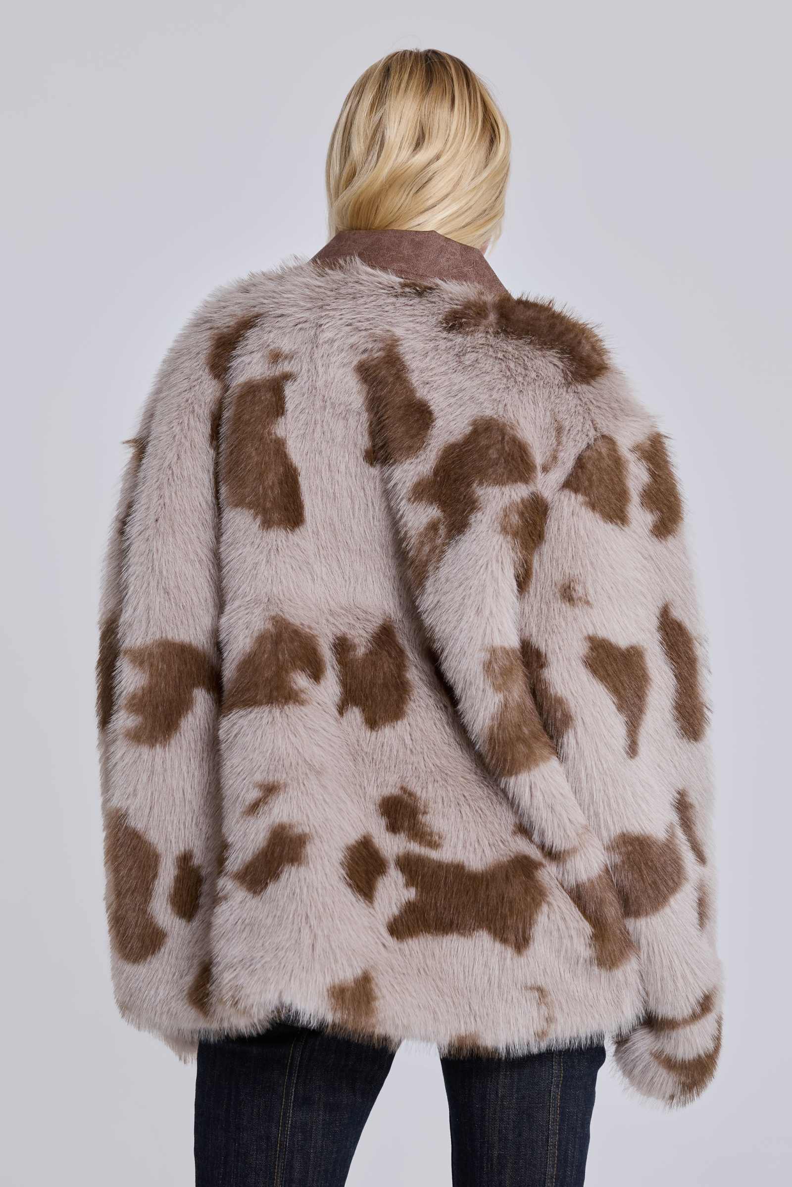 Lorax Cow Faux Fur Jacket | Jaded London | Clothing