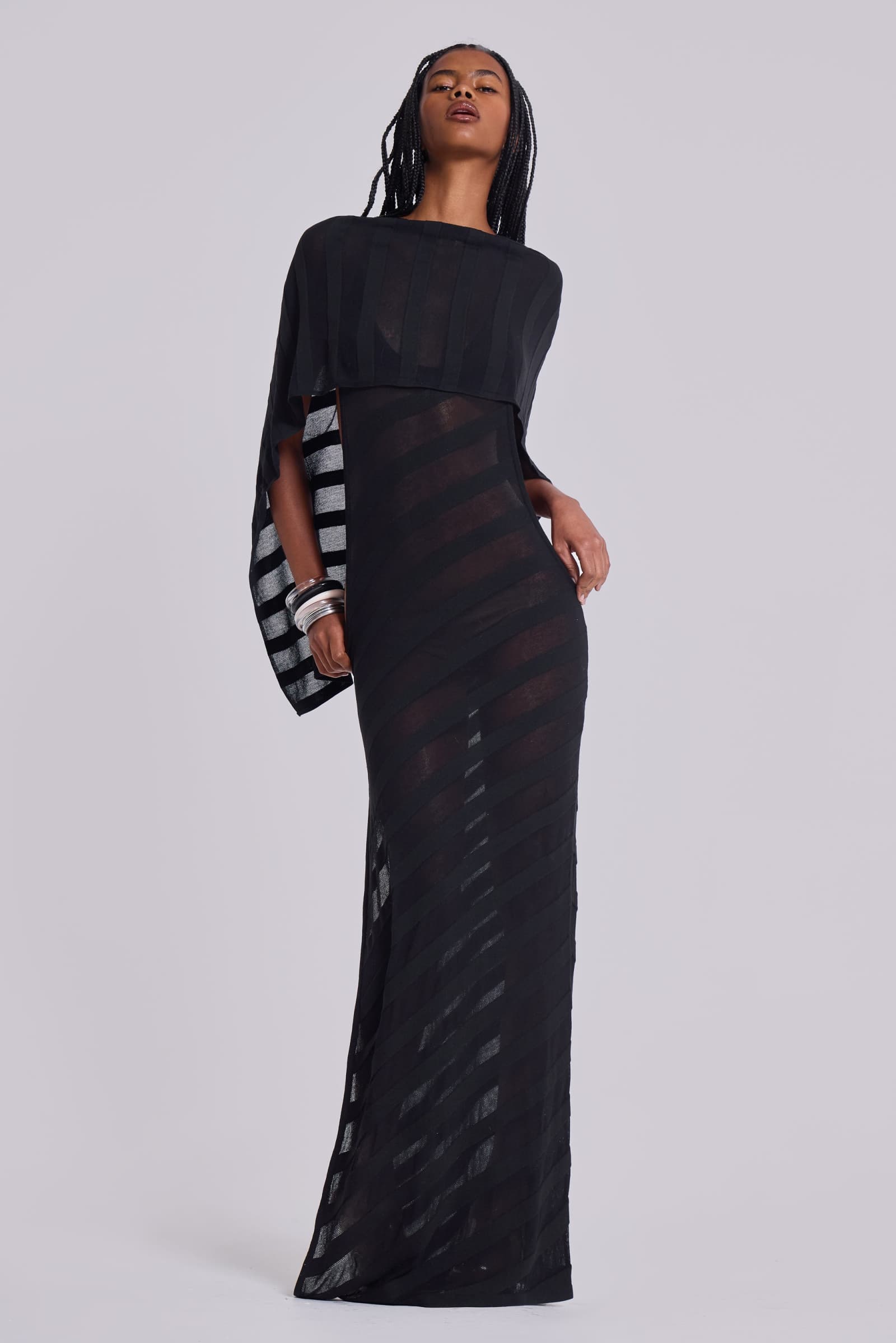 Noir Knit Maxi Dress | Jaded London | Clothing