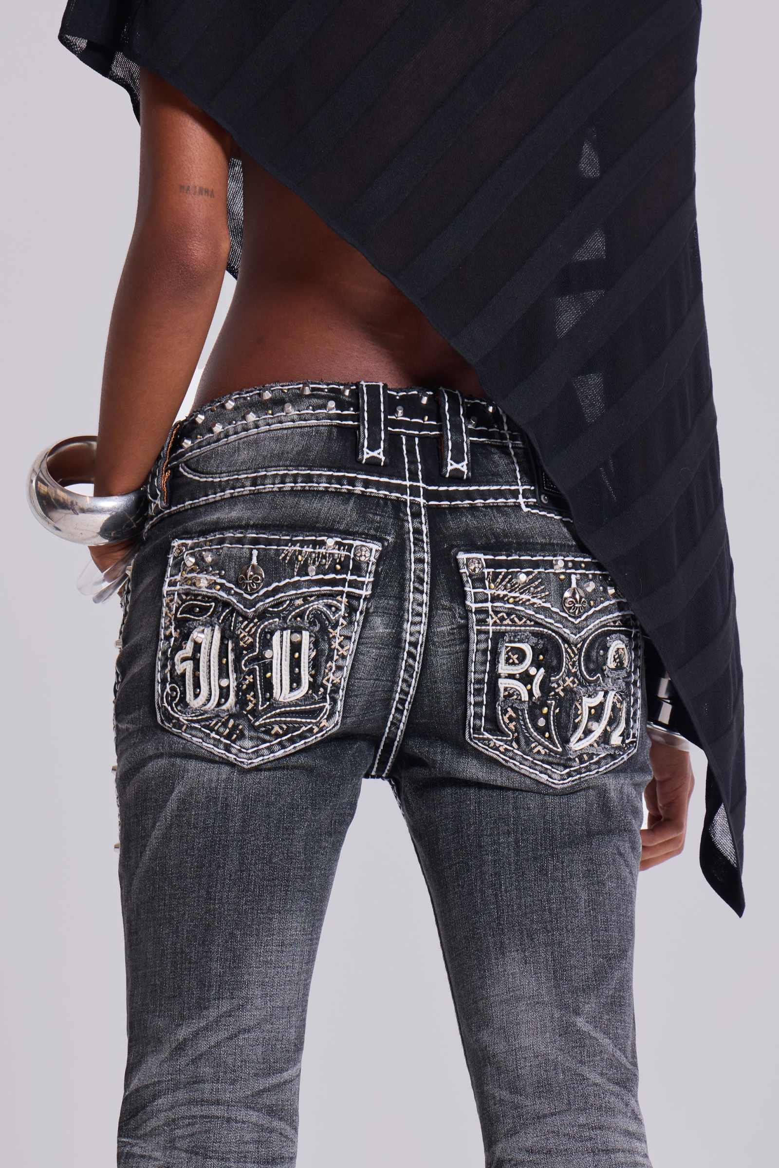 Shop Rock Revival Madison Bootcut Jeans in Washed Black | Jaded London | Clothing