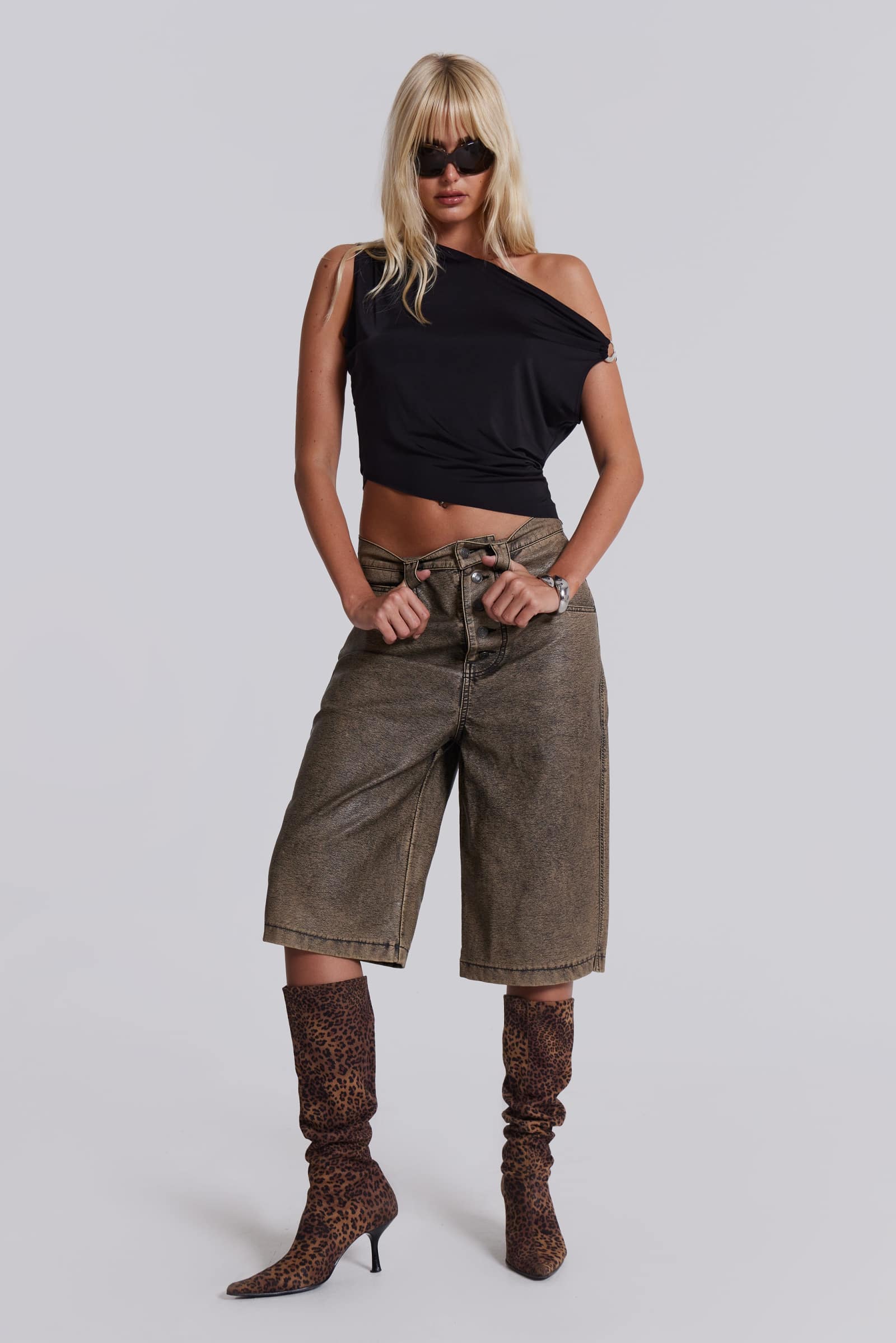 Shop Dare To Drape Top in Black | Jaded London | Clothing