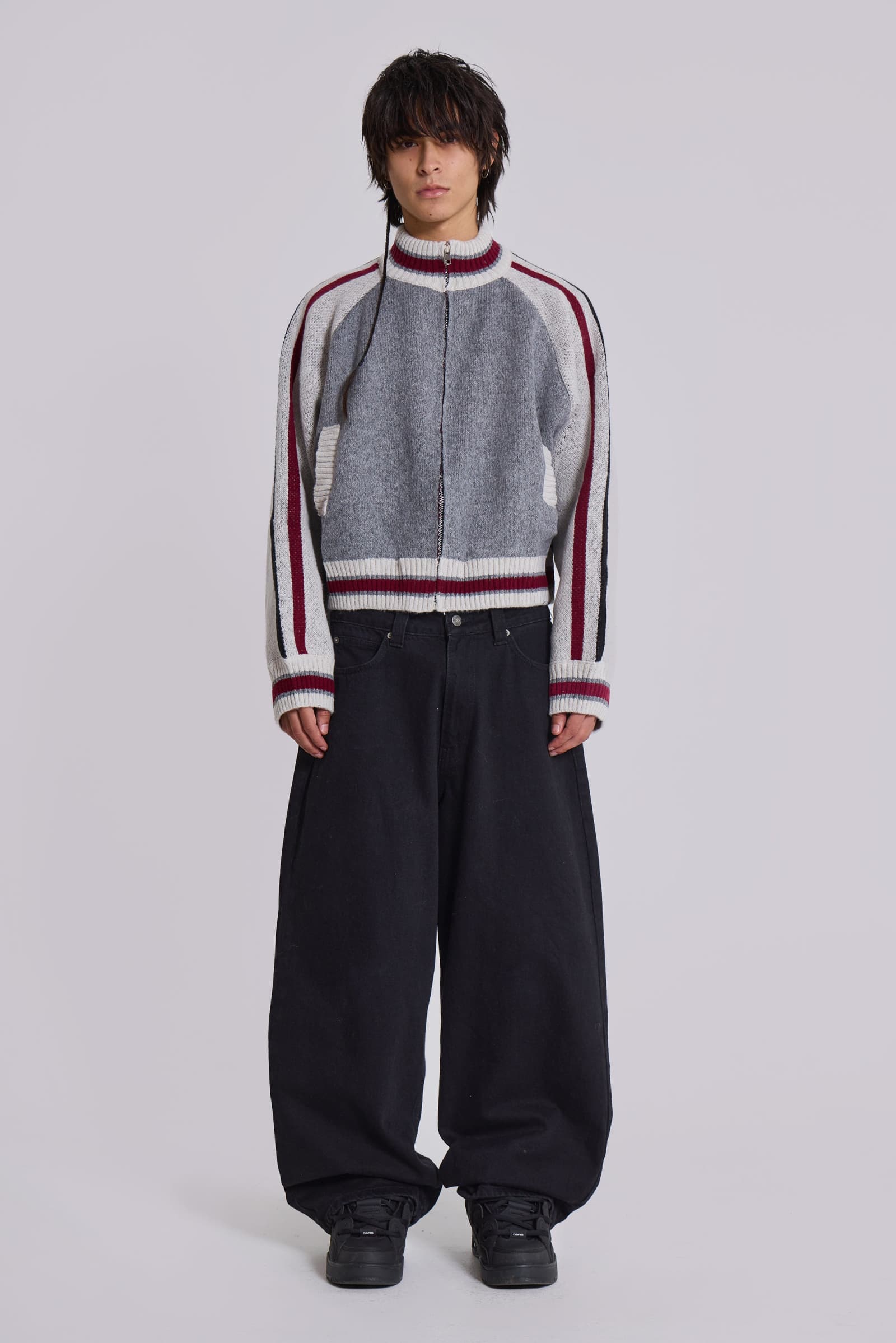 Team 85 Knitted Bomber Jacket | Jaded London | Clothing