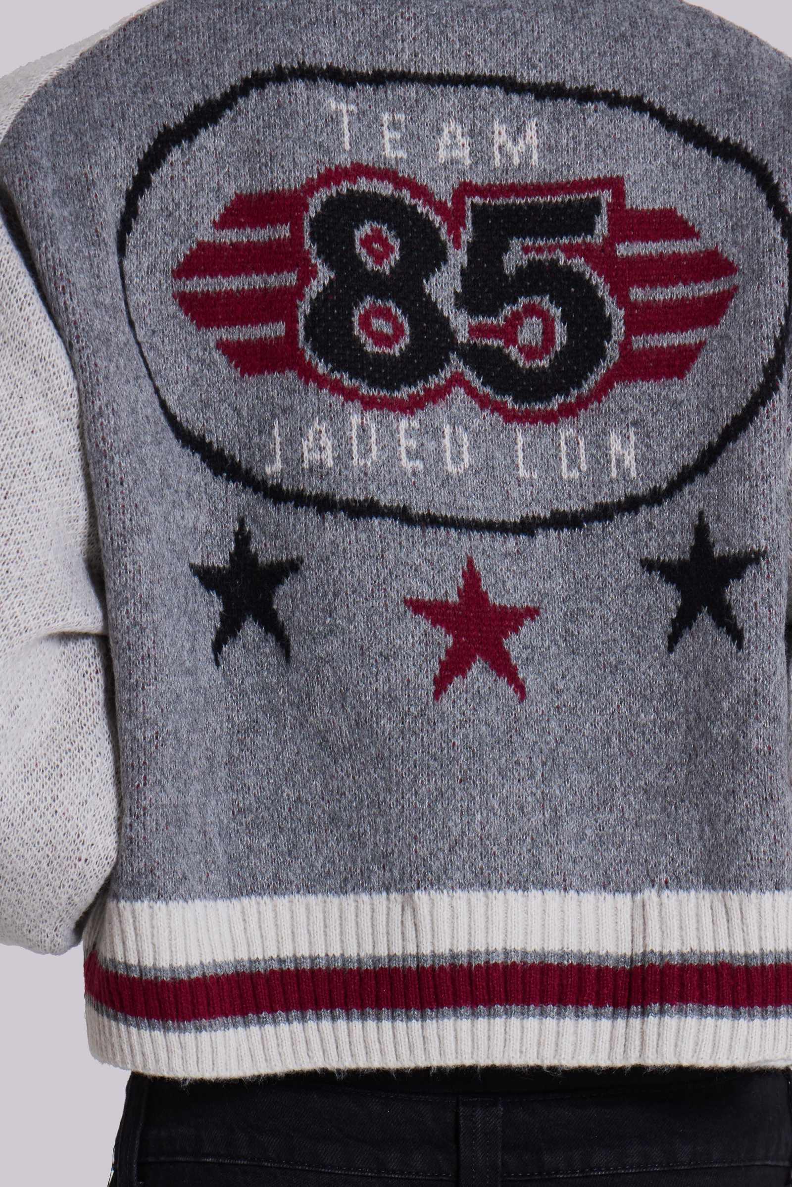 Team 85 Knitted Bomber Jacket | Jaded London | Clothing