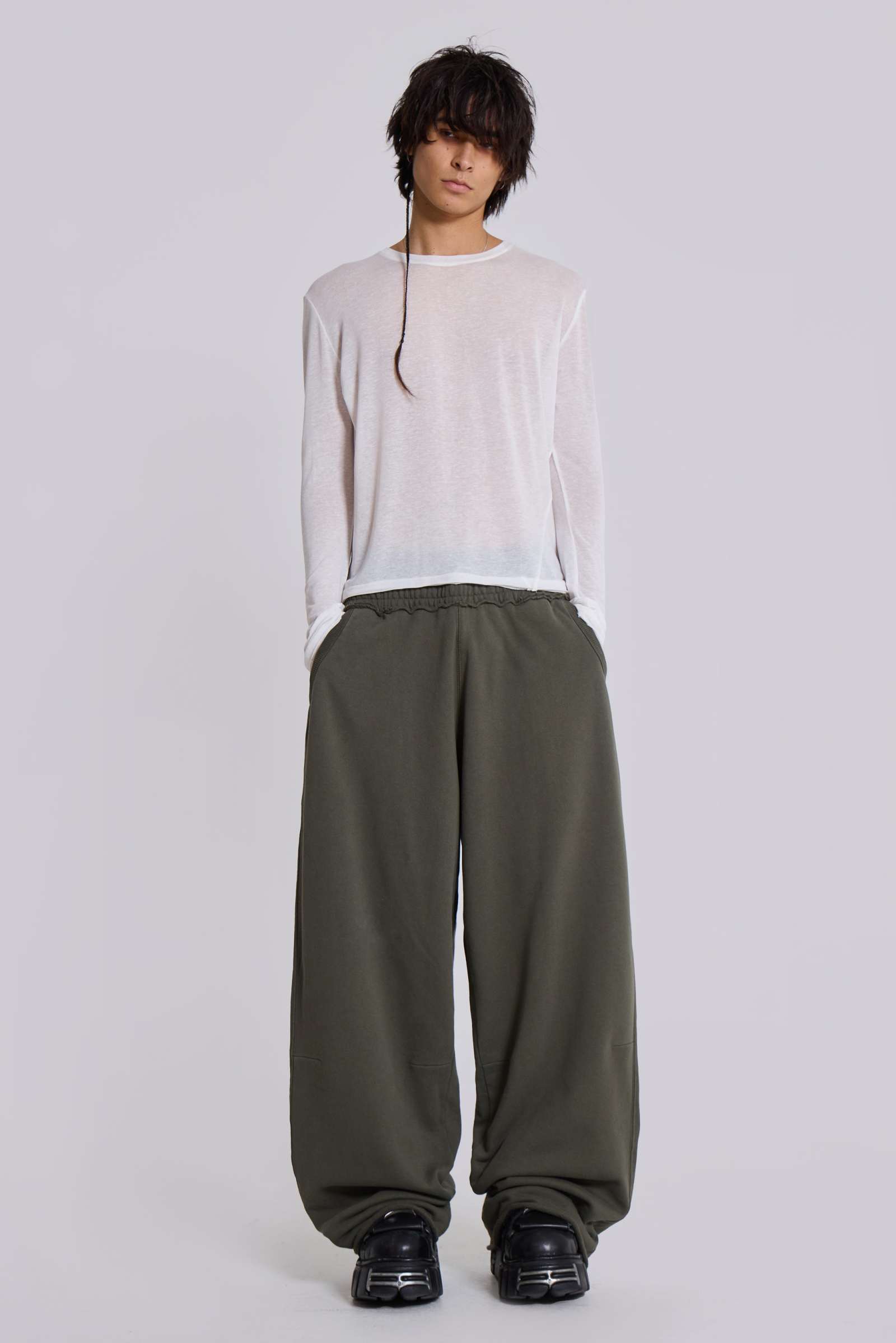 White Marl Mist Hoodie | Jaded London | Clothing