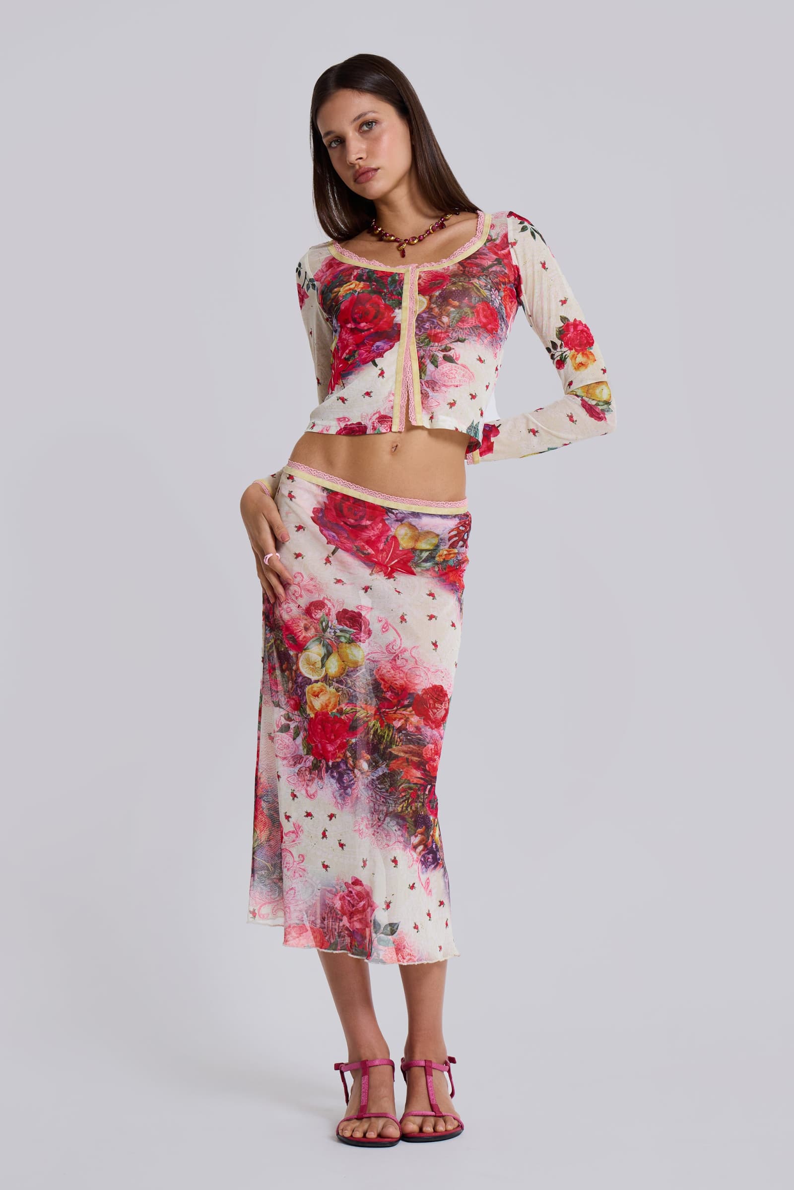 Shop Giara Mesh Cardigan | Jaded London | Clothing