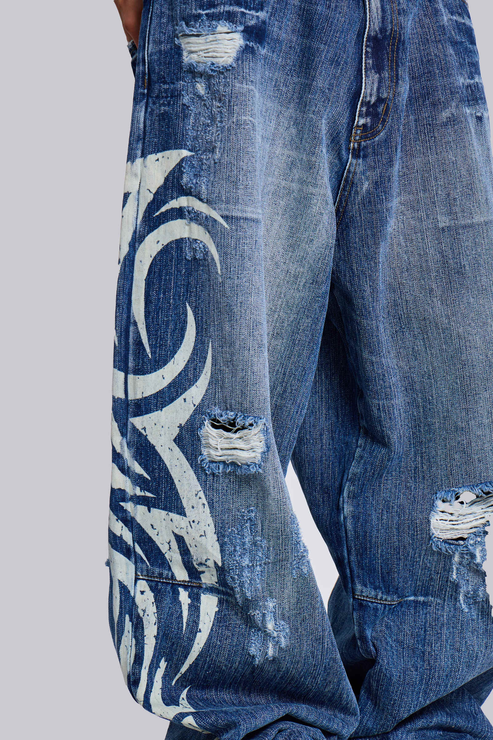 Shop Light Wash Blade XL Colossus Jeans | Jaded London | Clothing