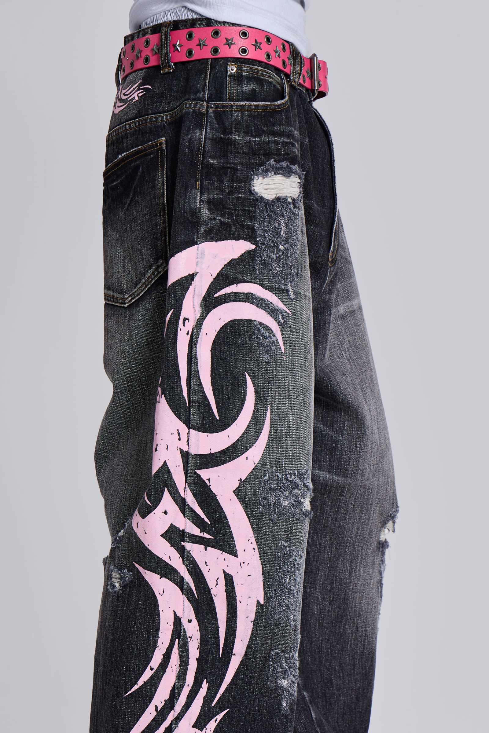 Pink Blade XL Colossus Jeans | Jaded London | Clothing