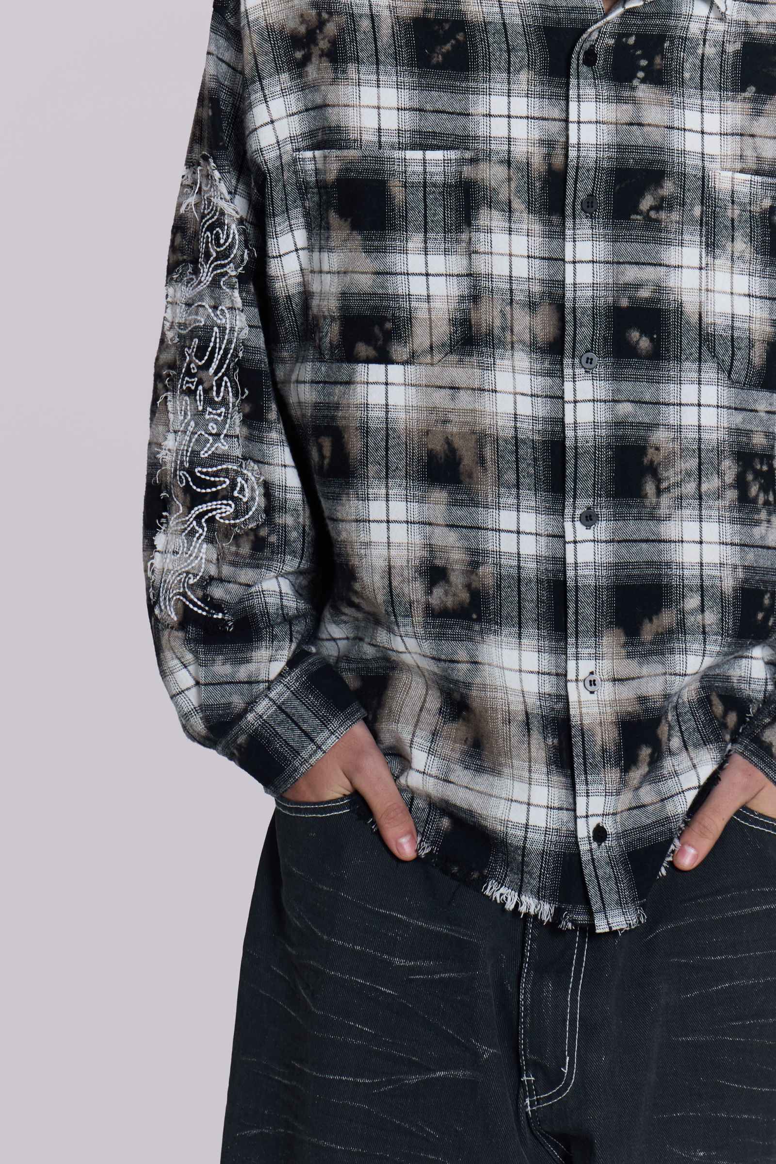 Burnout Plaid Shirt | Jaded London | Clothing