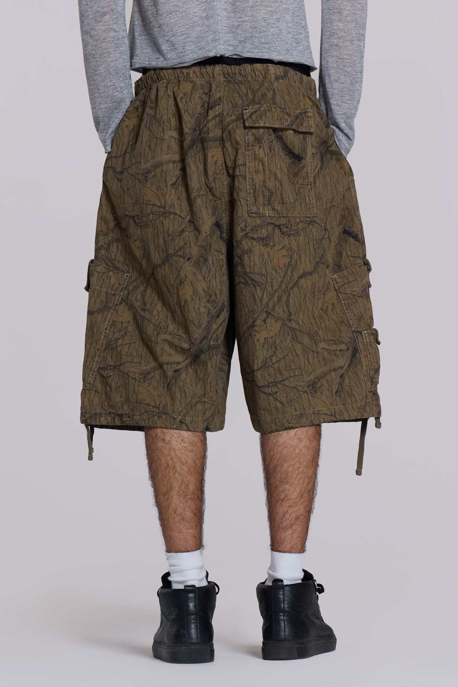 Shop Forest Camo Parachute Shorts | Jaded London | Clothing