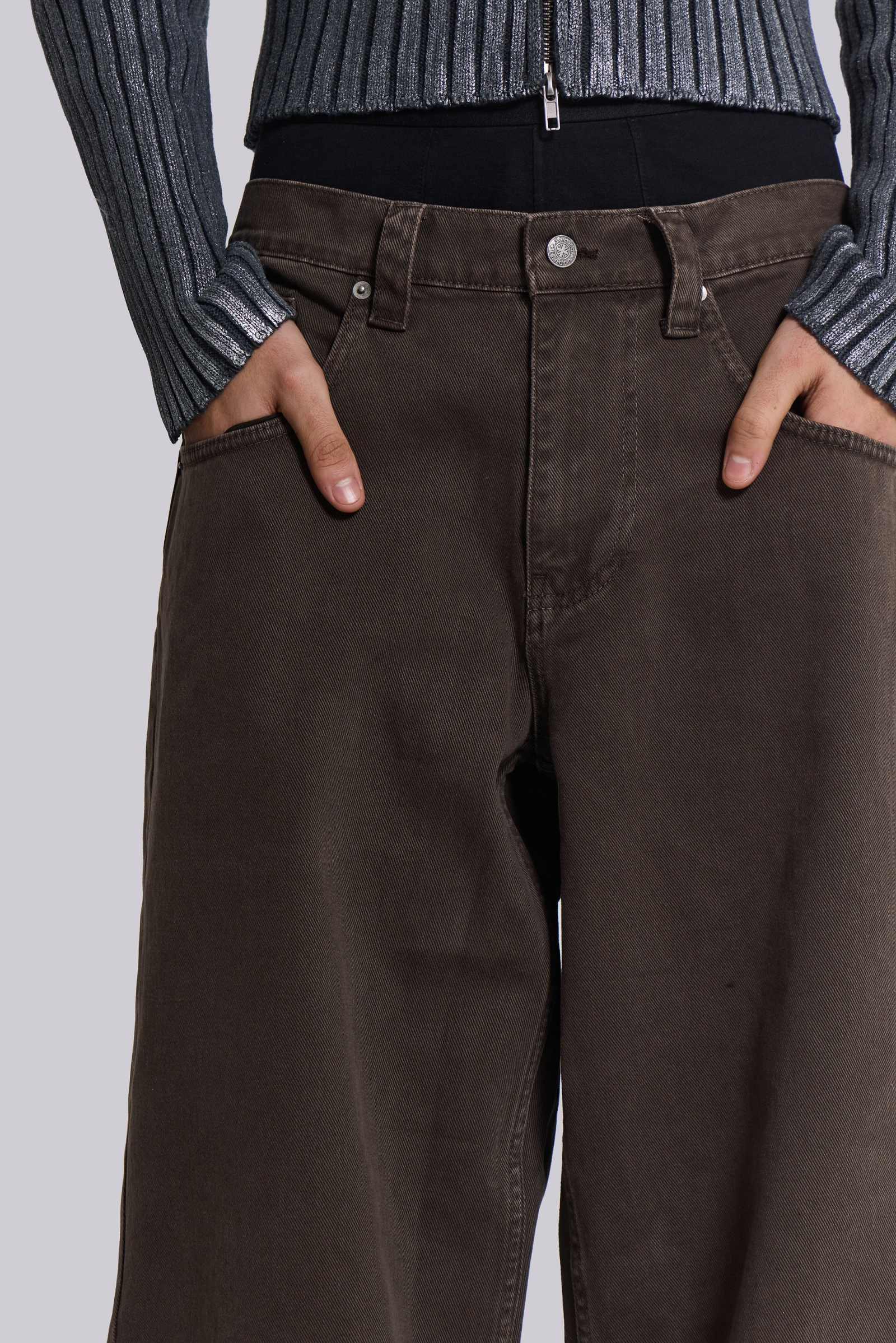 Washed Brown Colossus Jeans | Jaded London