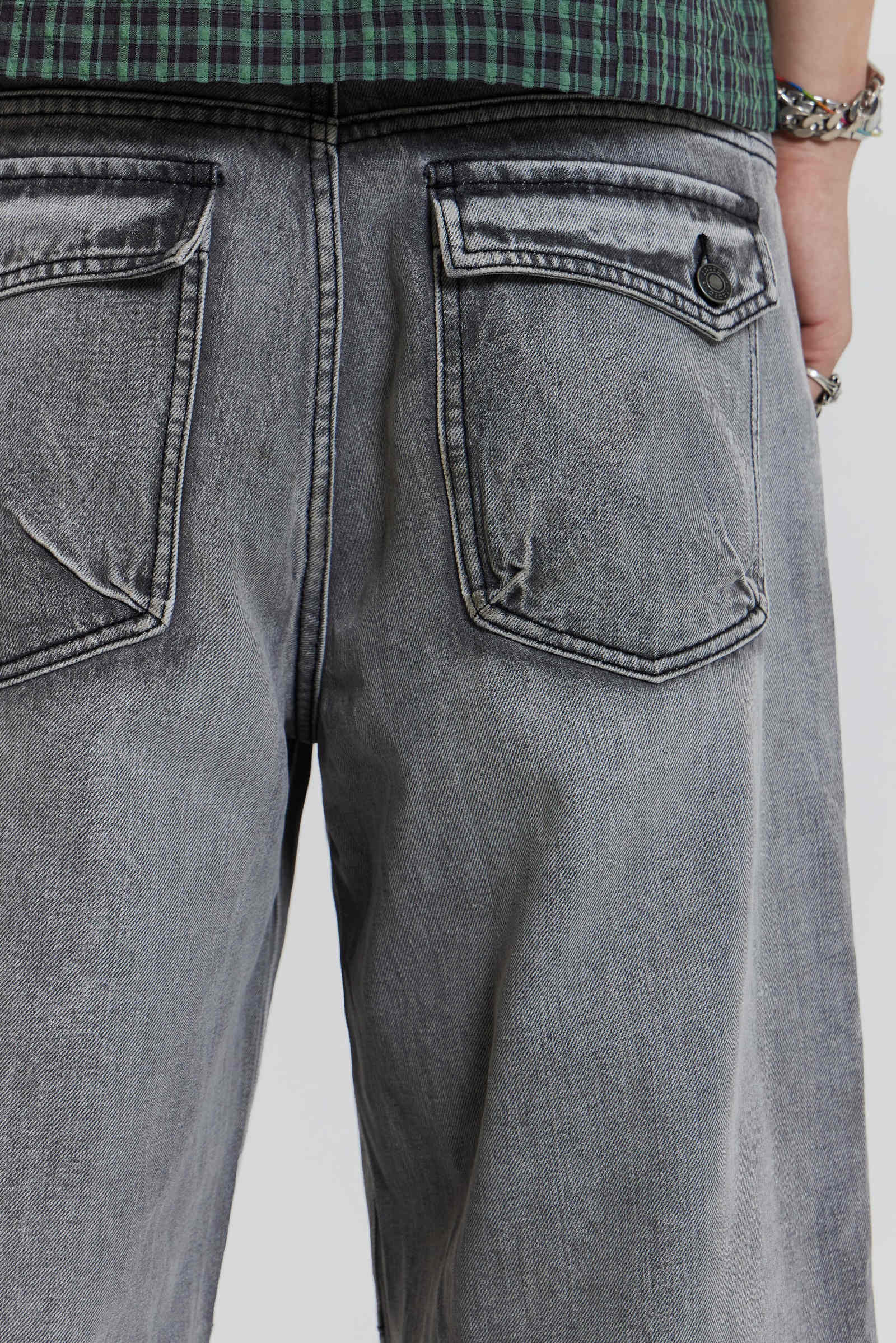 Shop Grey Acid Razor Jeans | Jaded London | Clothing