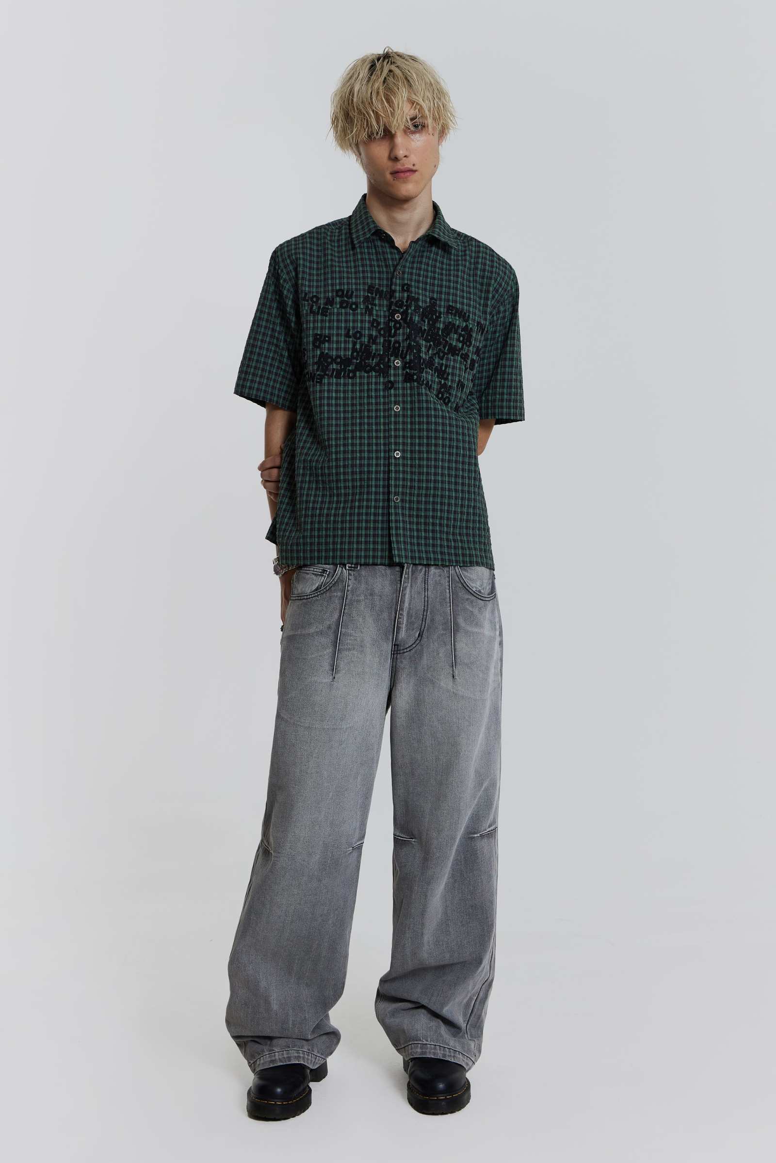 Shop Grey Acid Razor Jeans | Jaded London | Clothing