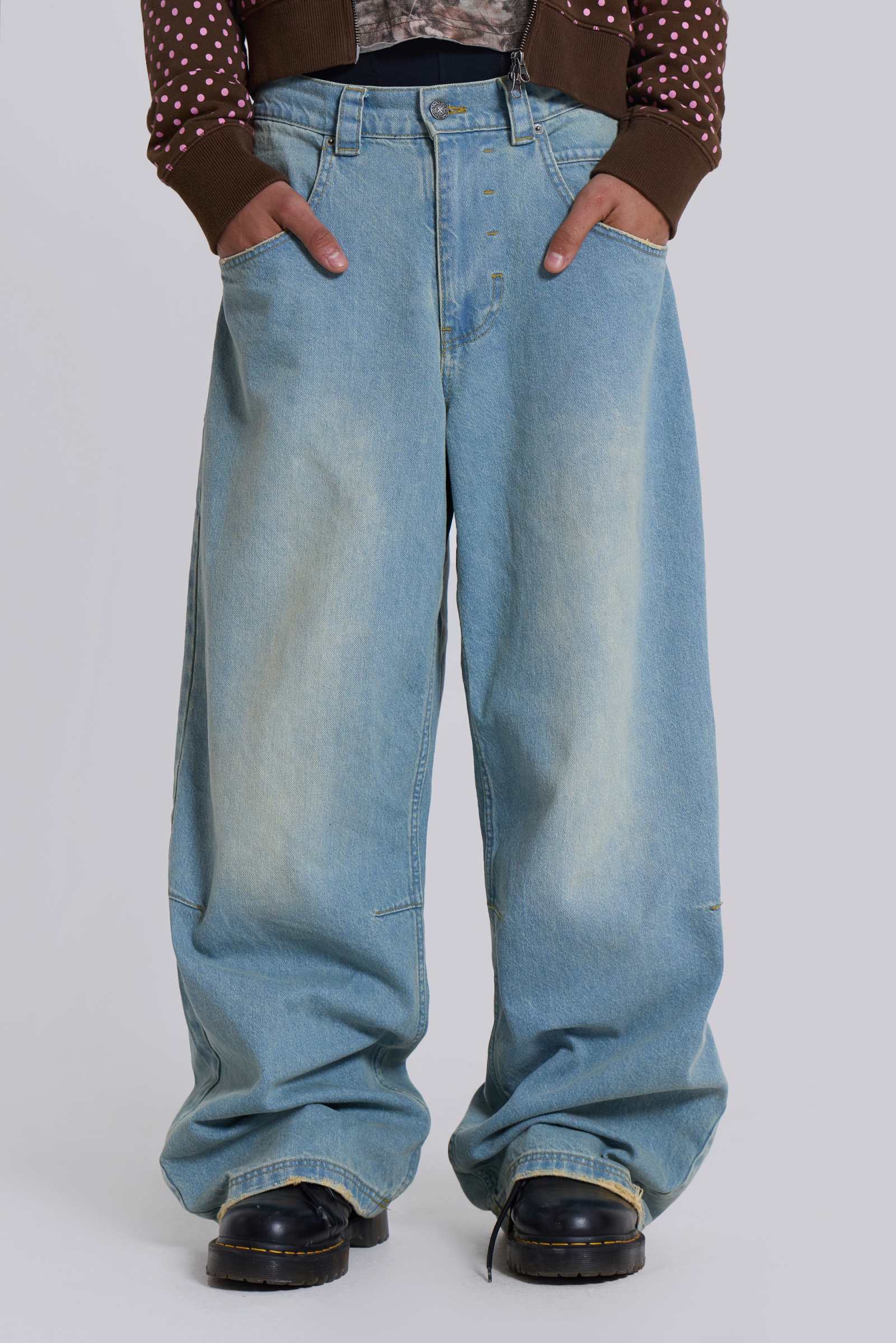 Shop Light Wash J-L Colossus Jeans | Jaded London | Clothing