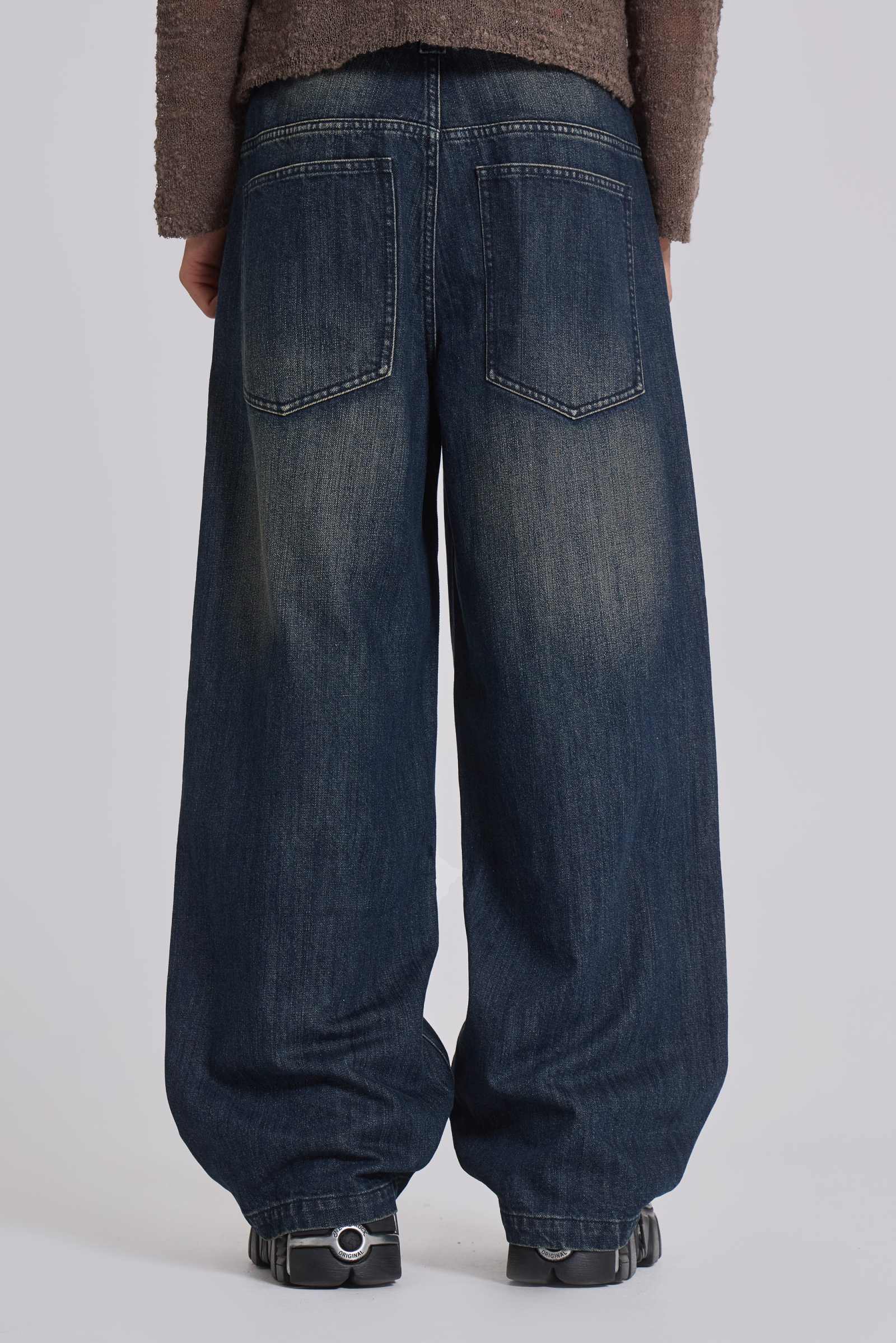 Mid Blue Slub Colossus Jeans | Jaded London | Clothing