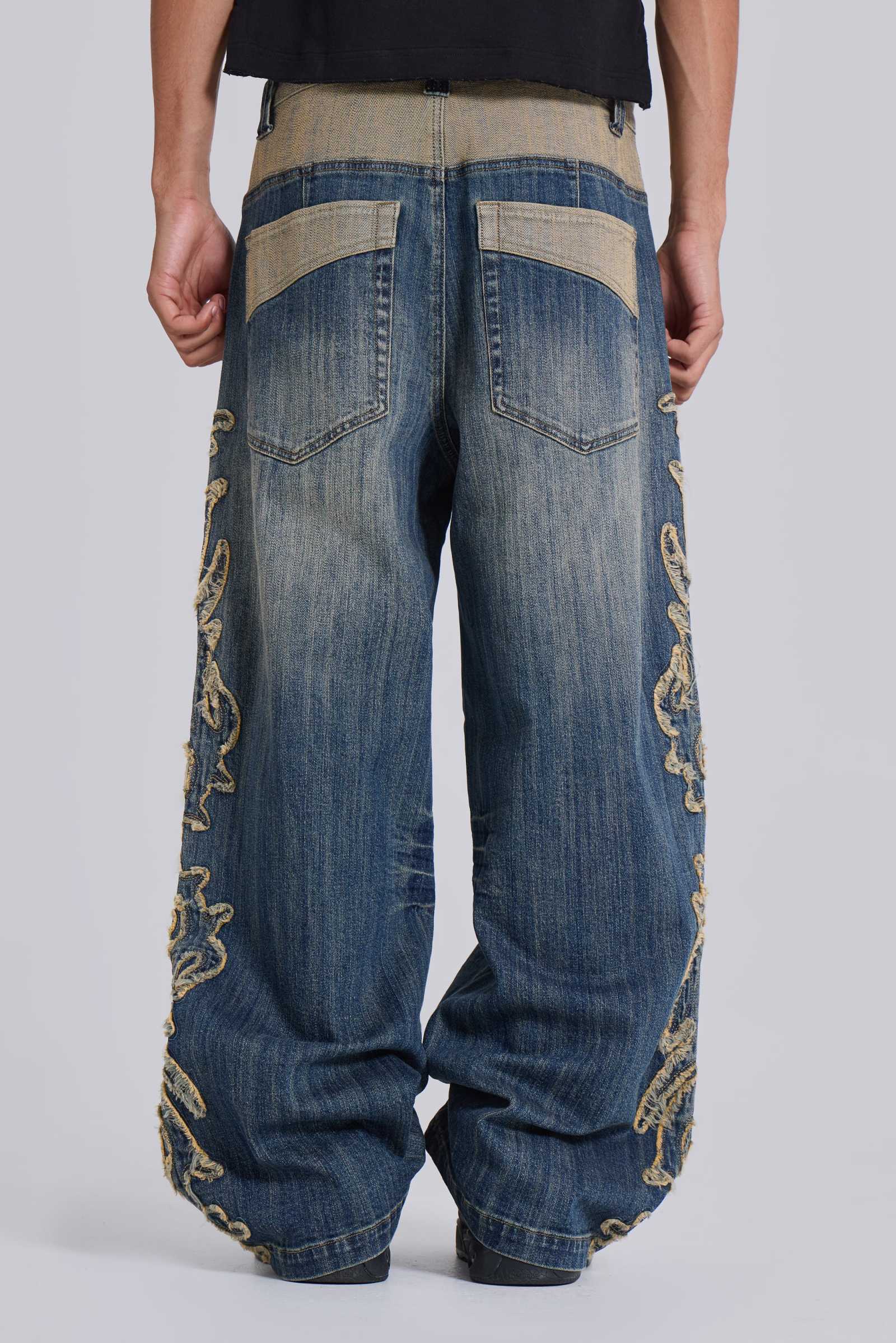 Applique Neo Colossus Jeans | Jaded London | Clothing