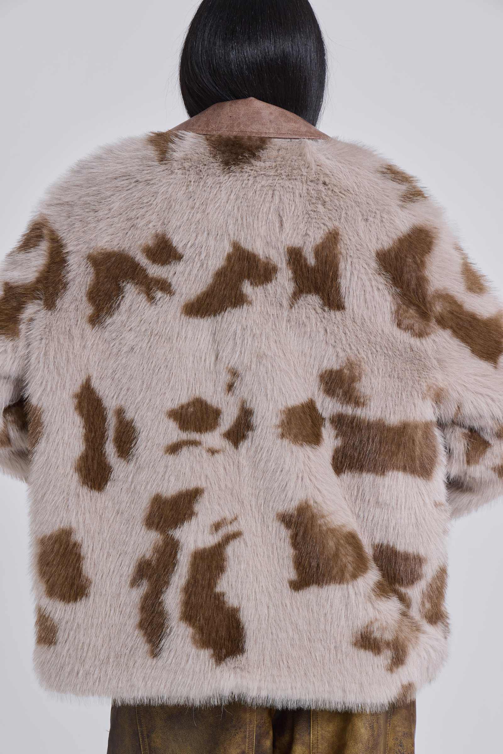 Lorax Cow Faux Fur Jacket | Jaded London | Clothing
