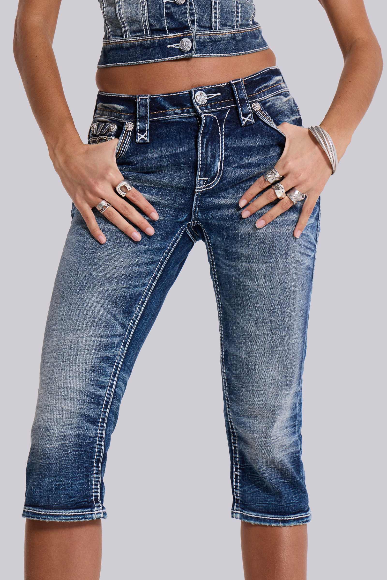 Shop Rock Revival Capri Jeans | Jaded London | Clothing